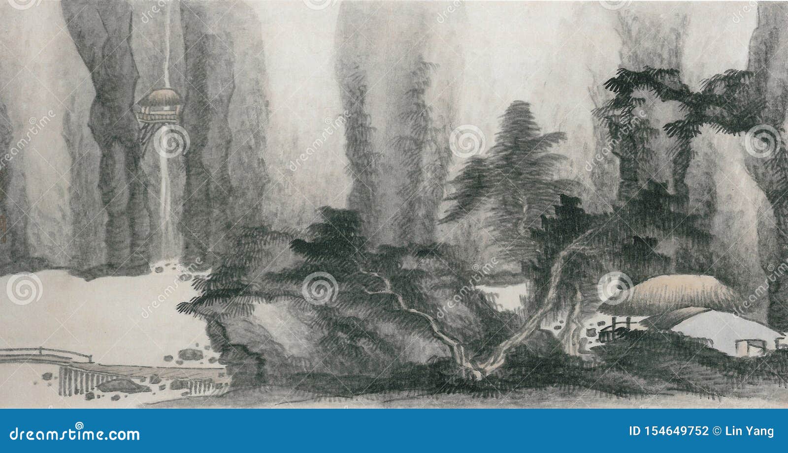 Chinese Traditional Ink Painting Stock Photo - Image of plum, wash ...