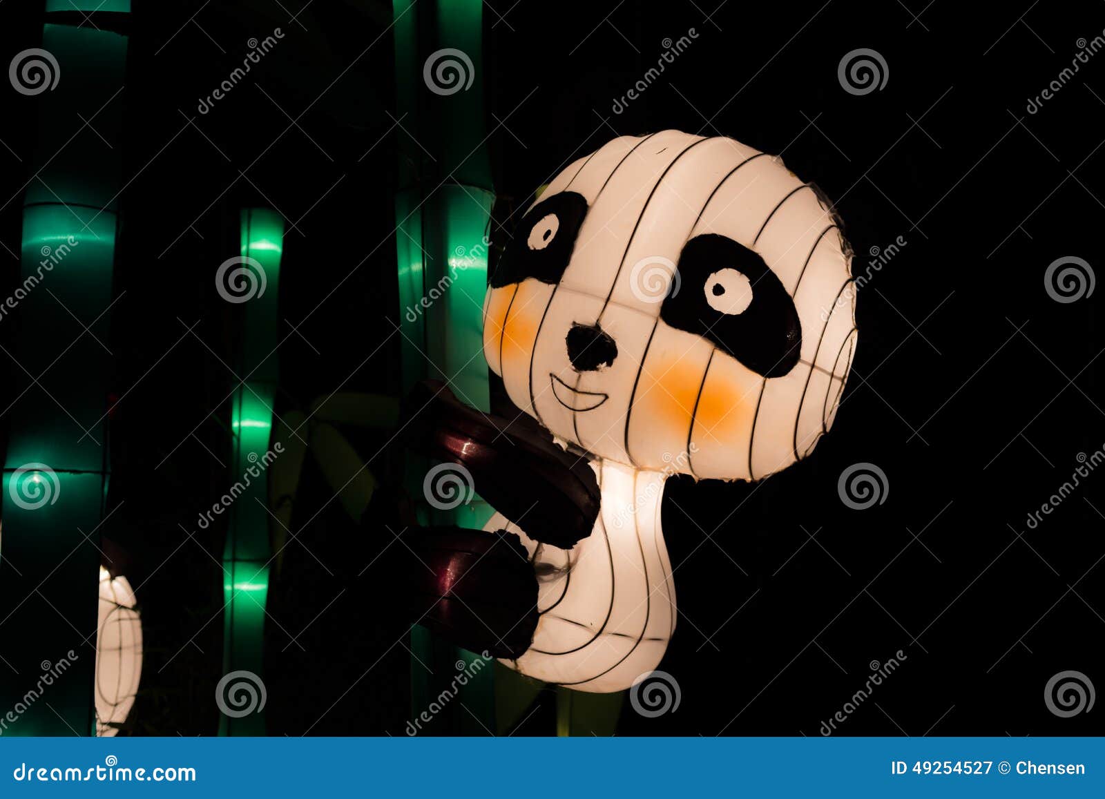 Chinese Panda lantern stock image. Image of festival - 49254527