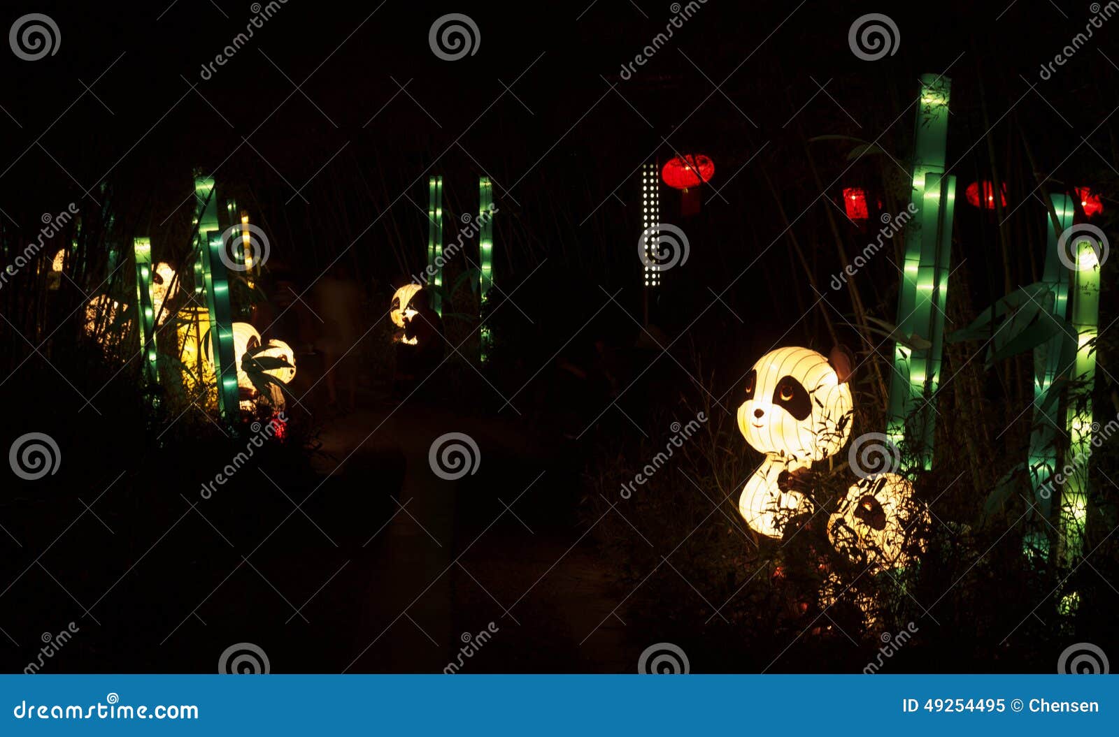Chinese Panda lantern stock image. Image of festival - 49254495