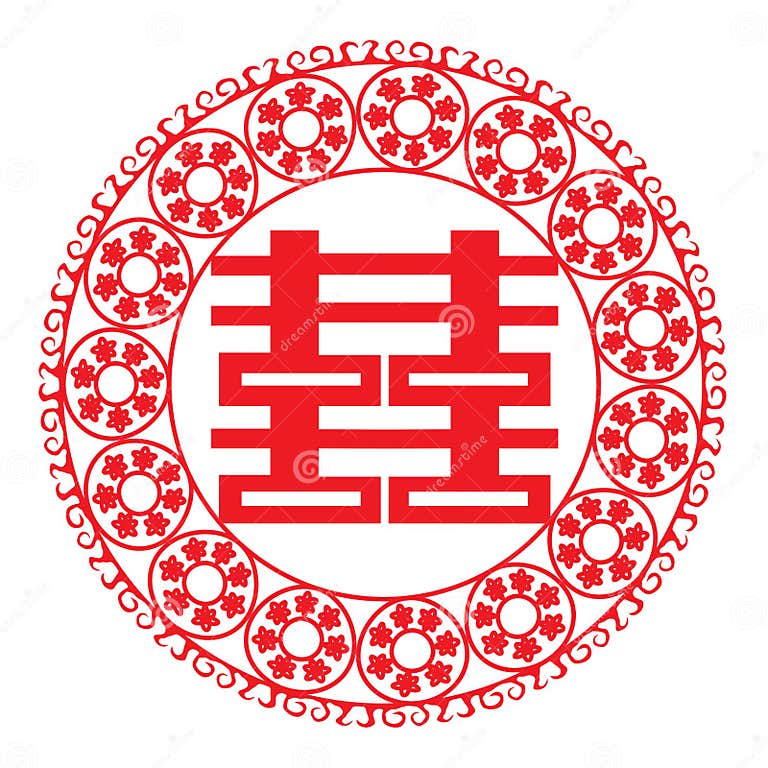 Chinese paper-cut stock vector. Illustration of paper - 12429725