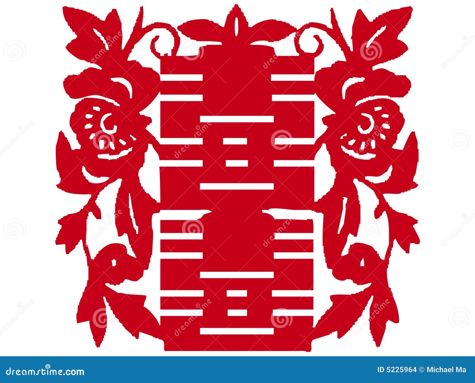 Chinese paper-cut stock illustration. Illustration of china - 5225964