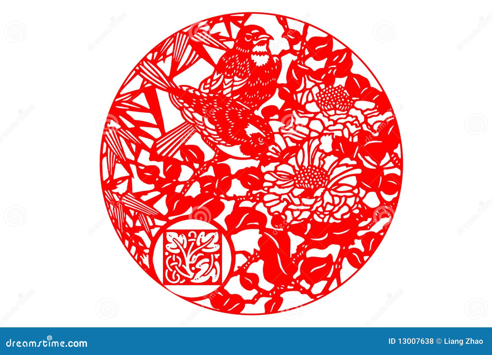 Chinese paper-cut art stock illustration. Illustration of china - 13007638