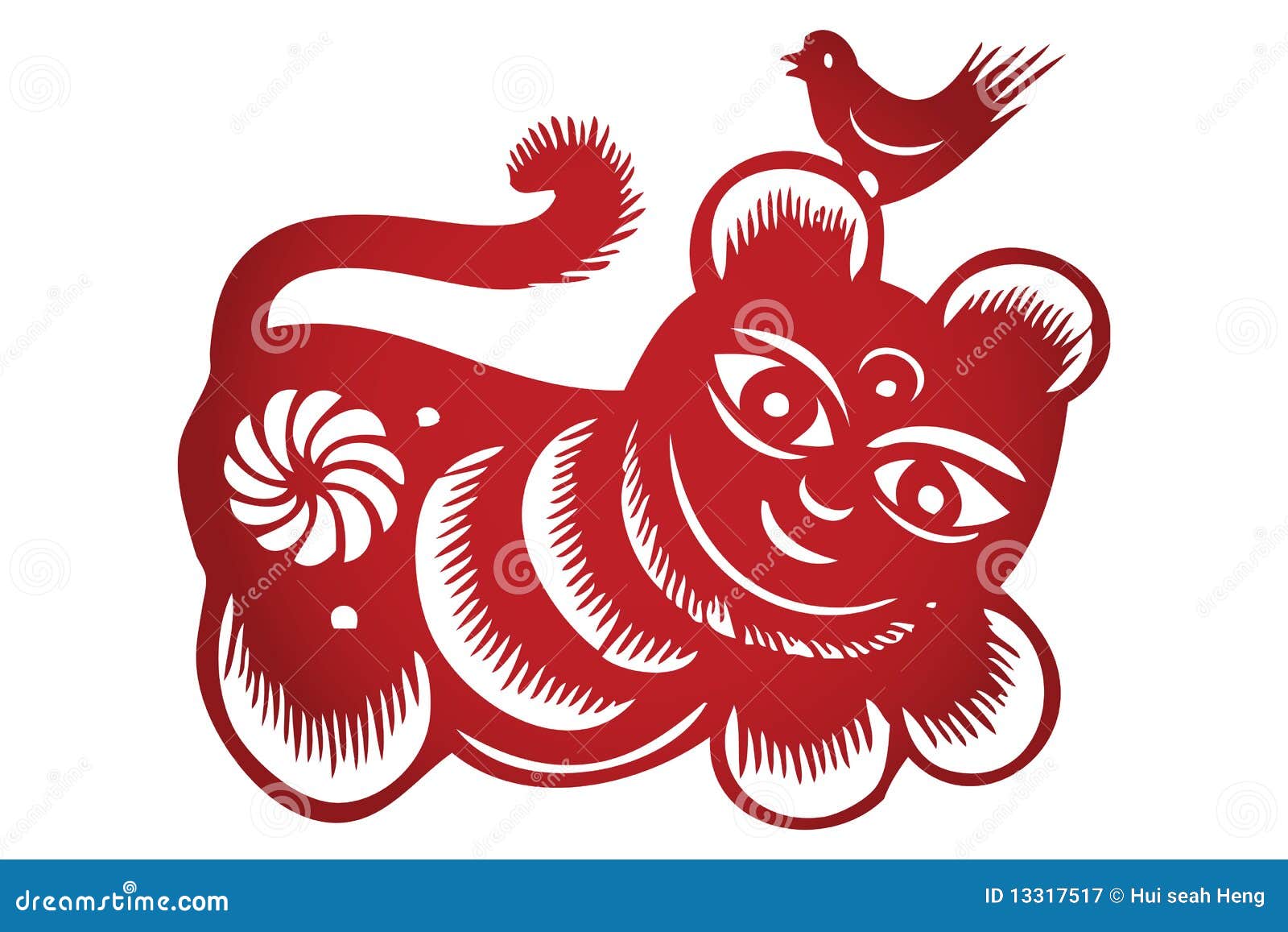 Chinese paper cut art stock vector. Illustration of fengshui - 13317517