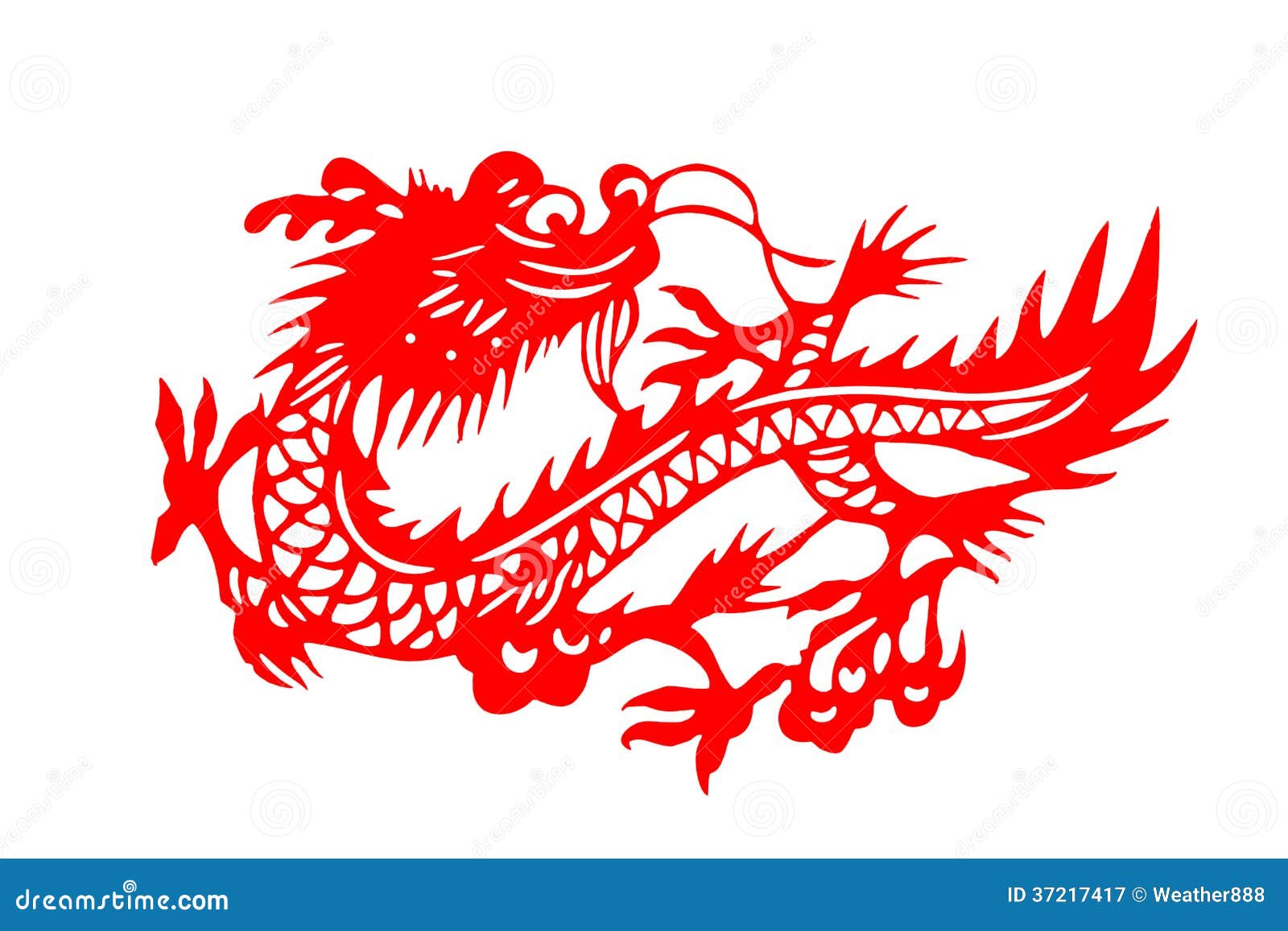 Chinese paper-cut loong stock image. Image of loong, object - 37217417