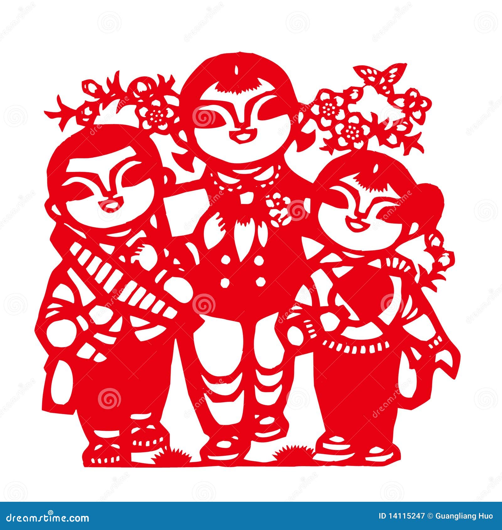 Chinese paper cutting stock illustration. Illustration of indigenous ...