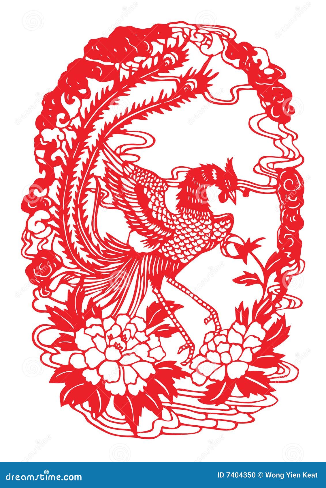 Chinese paper cutting stock vector. Illustration of chinese - 7404350