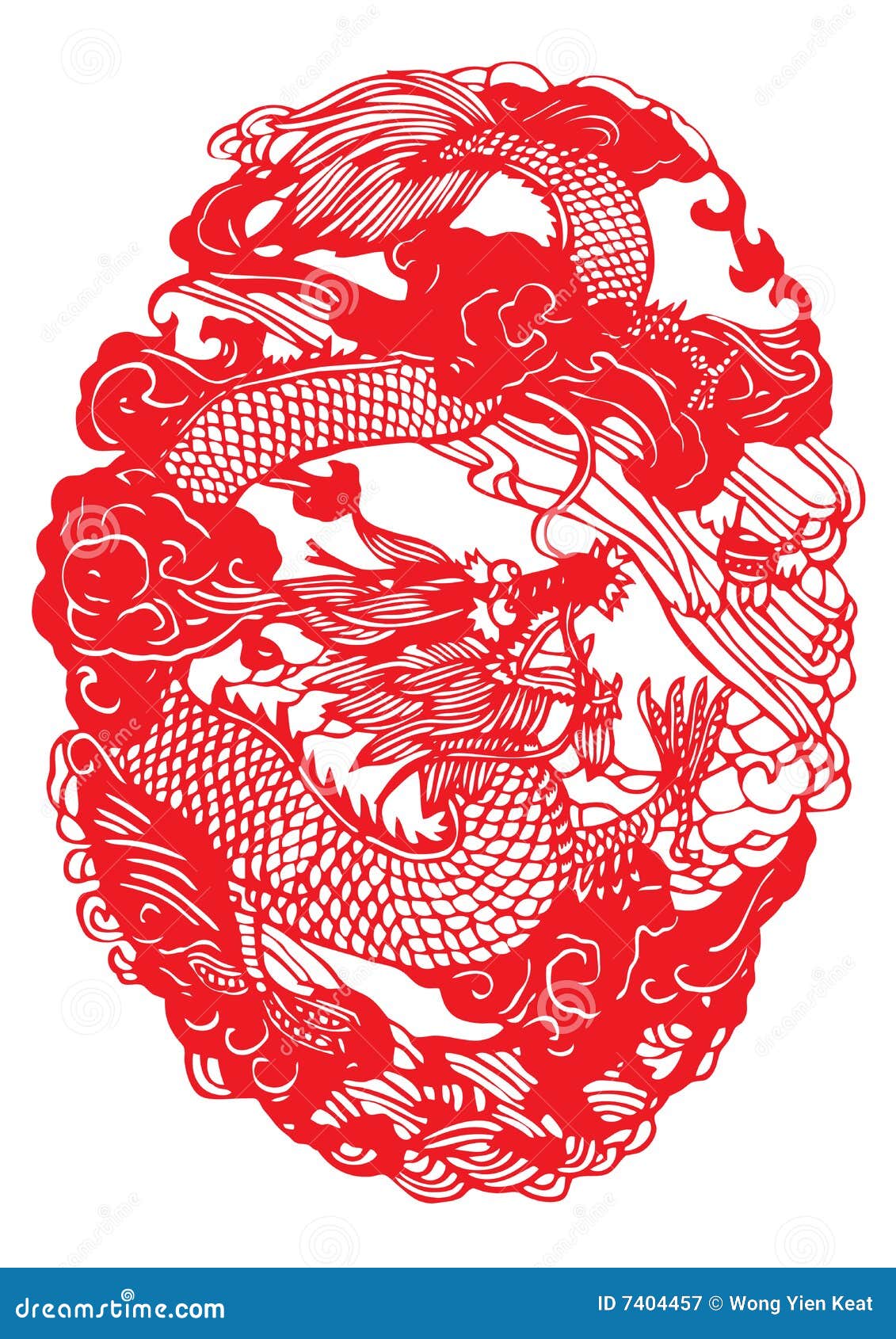 Chinese paper cutting stock vector. Illustration of clip - 7404457