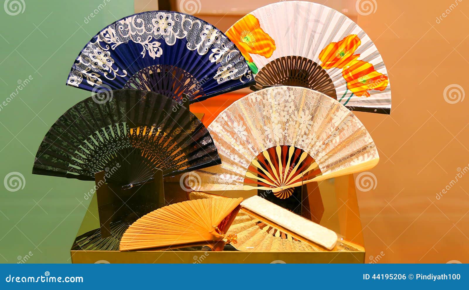 Chinese paper fans stock photo. Image of asia, handicraft - 44195206