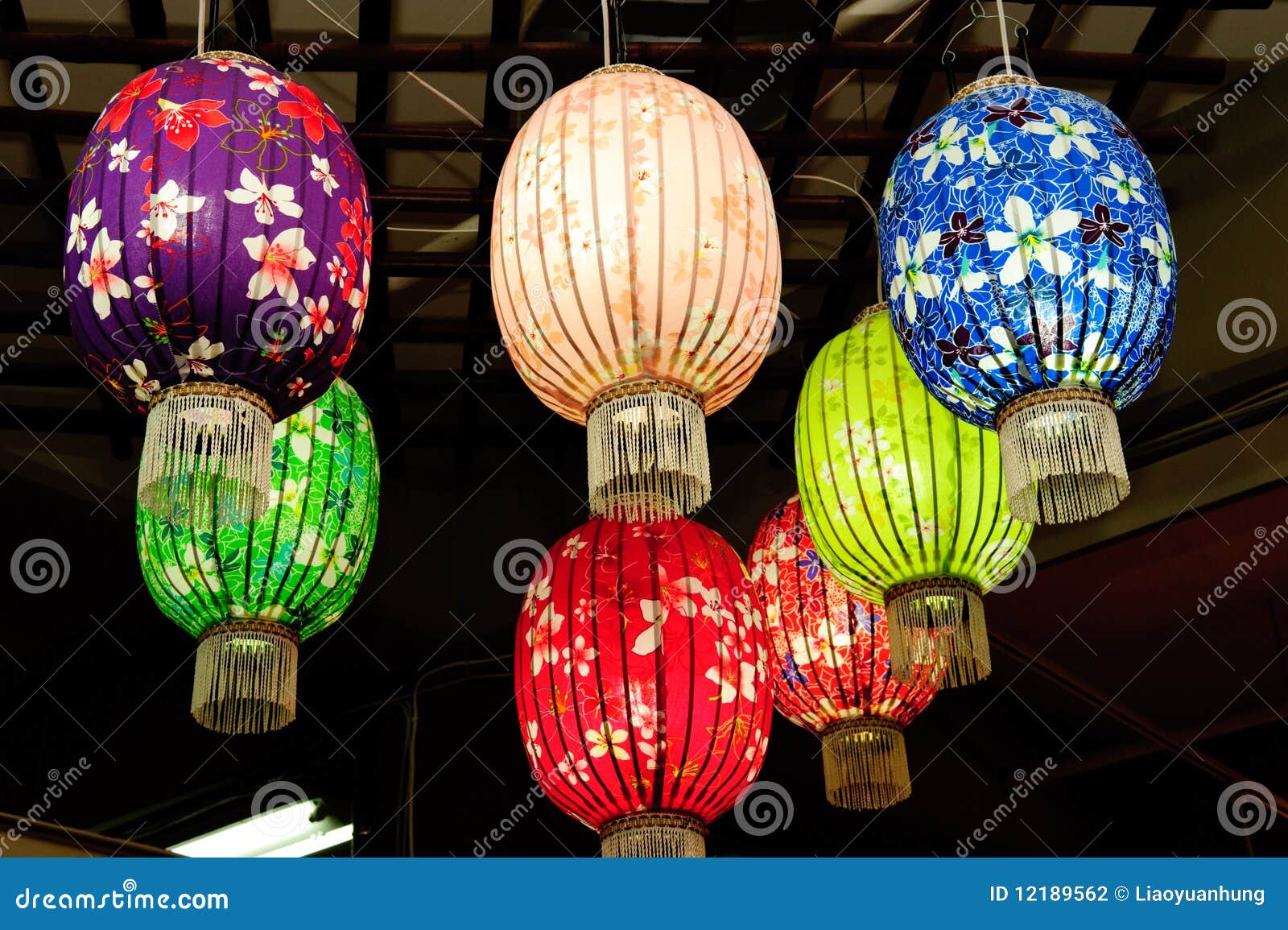 Chinese paper lanterns stock photo. Image of lamps, chinatown - 12189562