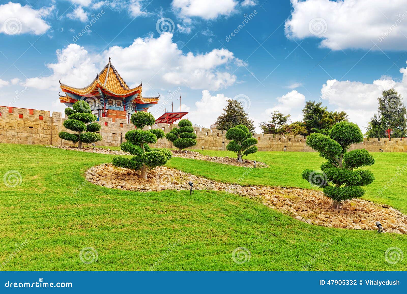 Chinese park . stock photo. Image of emperor, cloud, botanical - 47905332