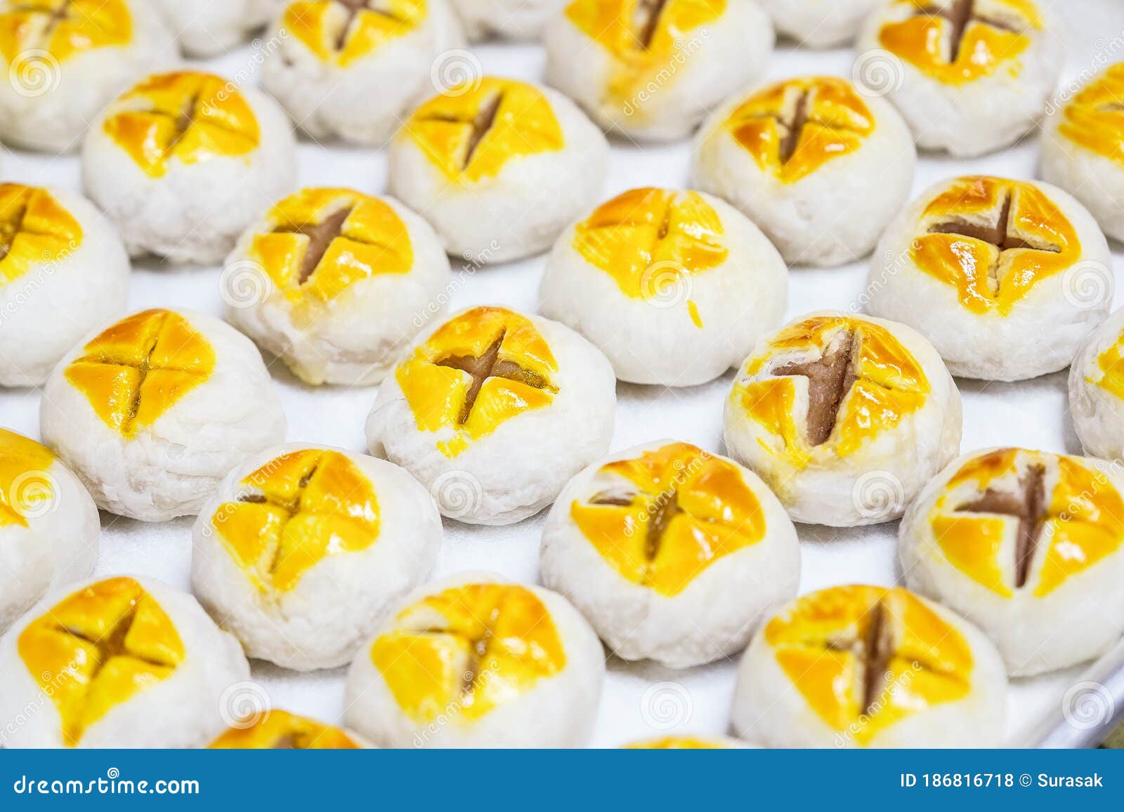 Detail and Close Up Chinese Pastry Moon Cake Stock Photo - Image of ...