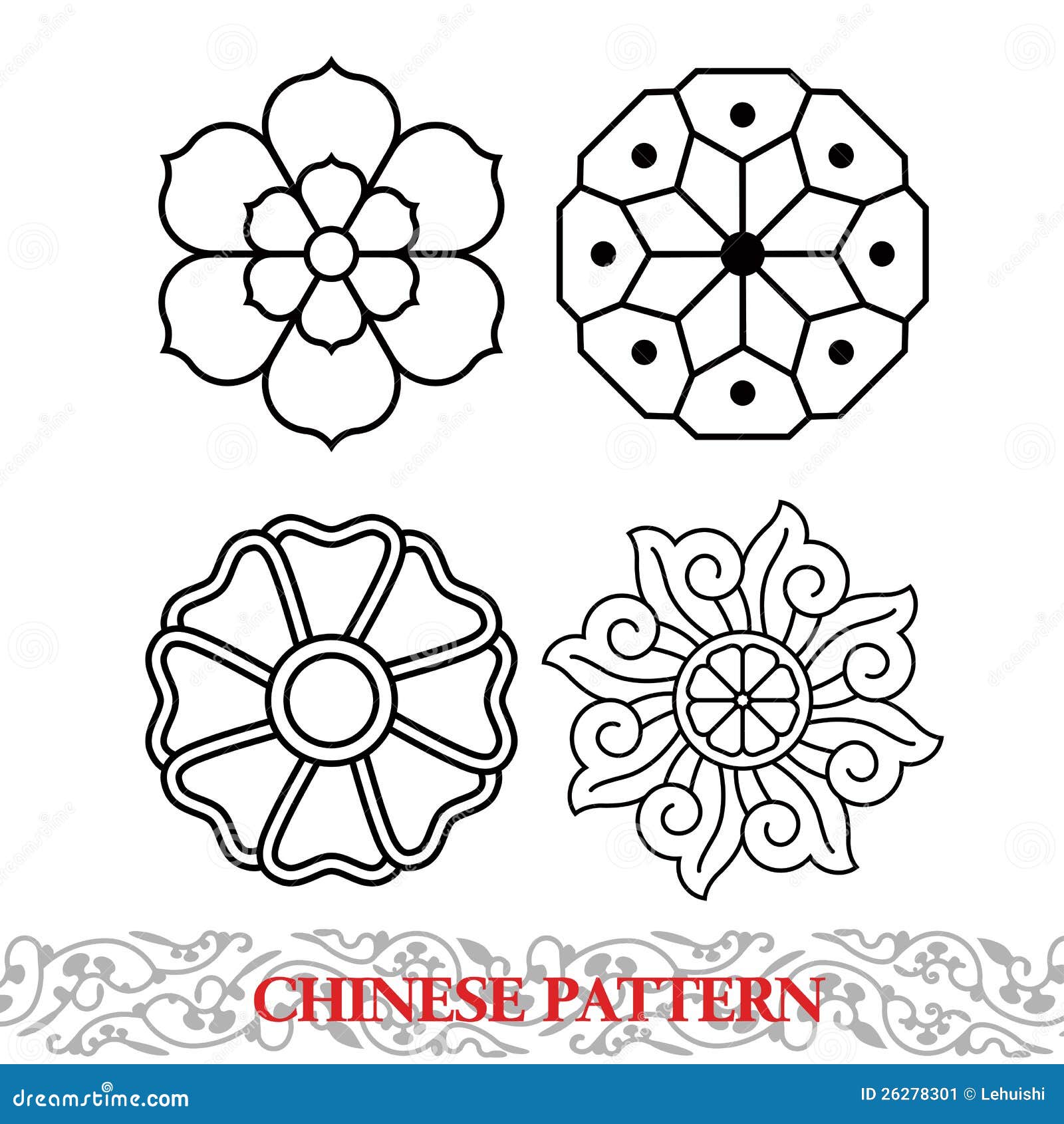 Chinese Pattern stock vector. Illustration of culture - 26278301