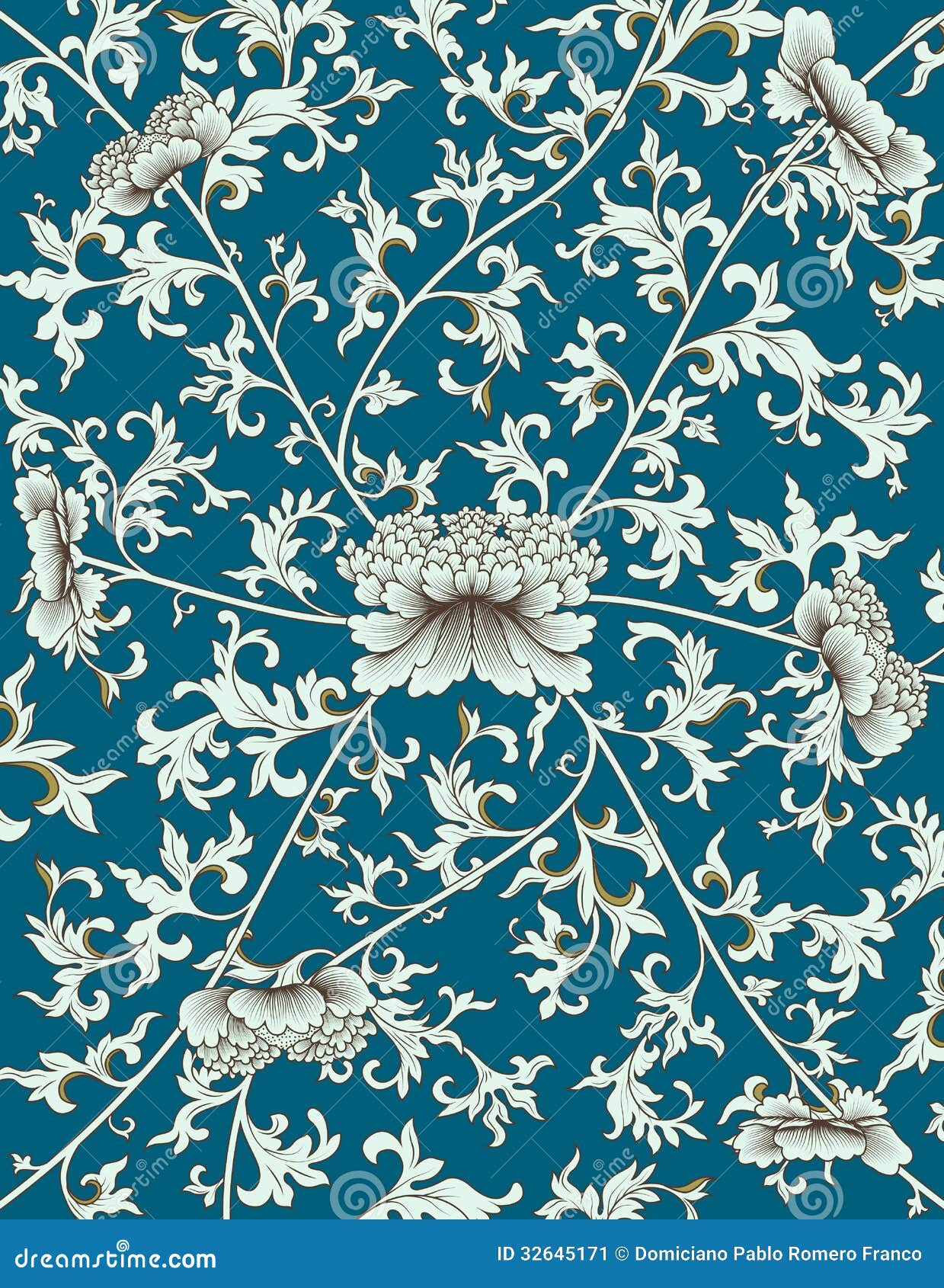 Chinese Pattern on Blue Background Stock Vector - Illustration of style ...