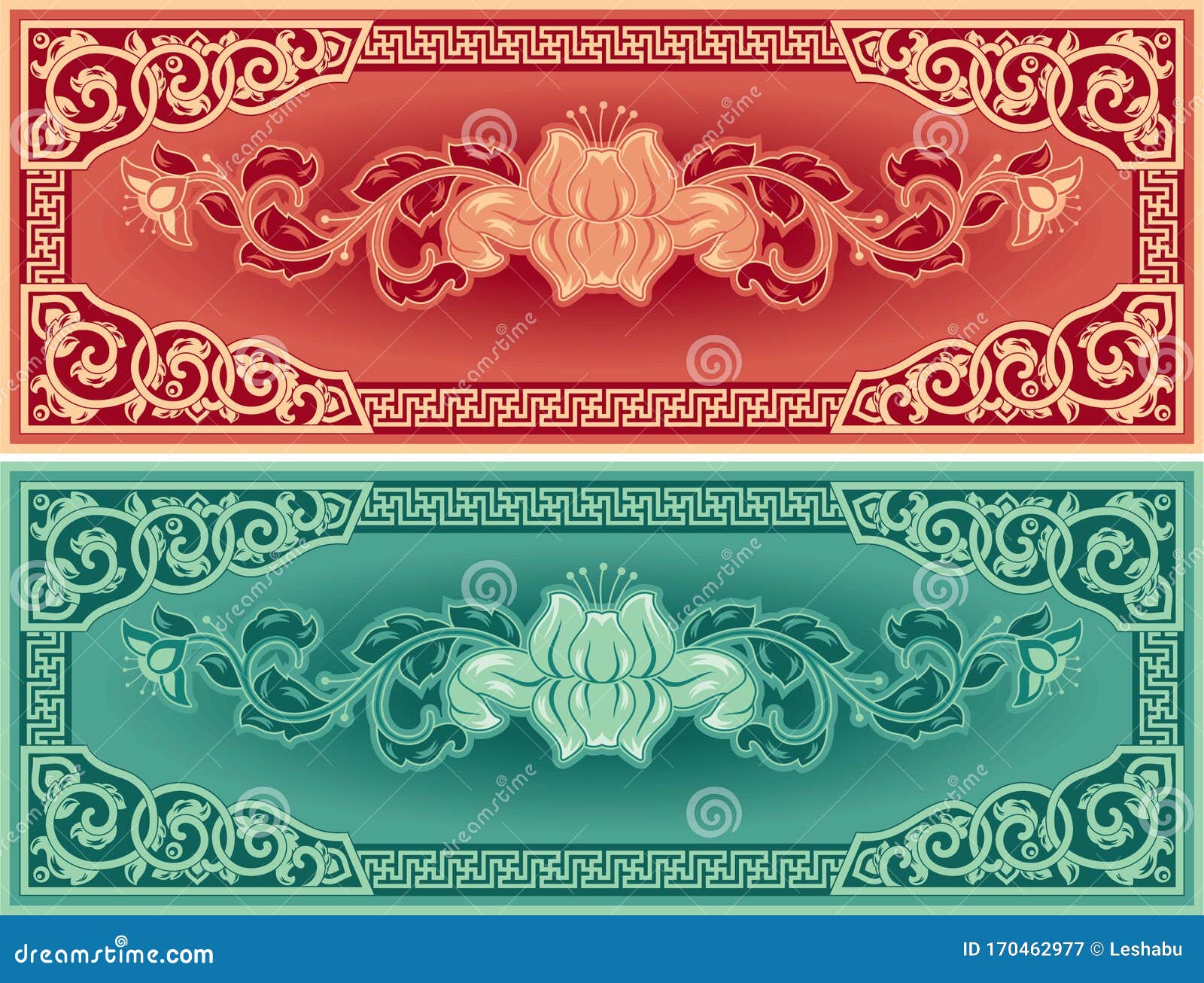 Chinese Lotus Flower Pattern