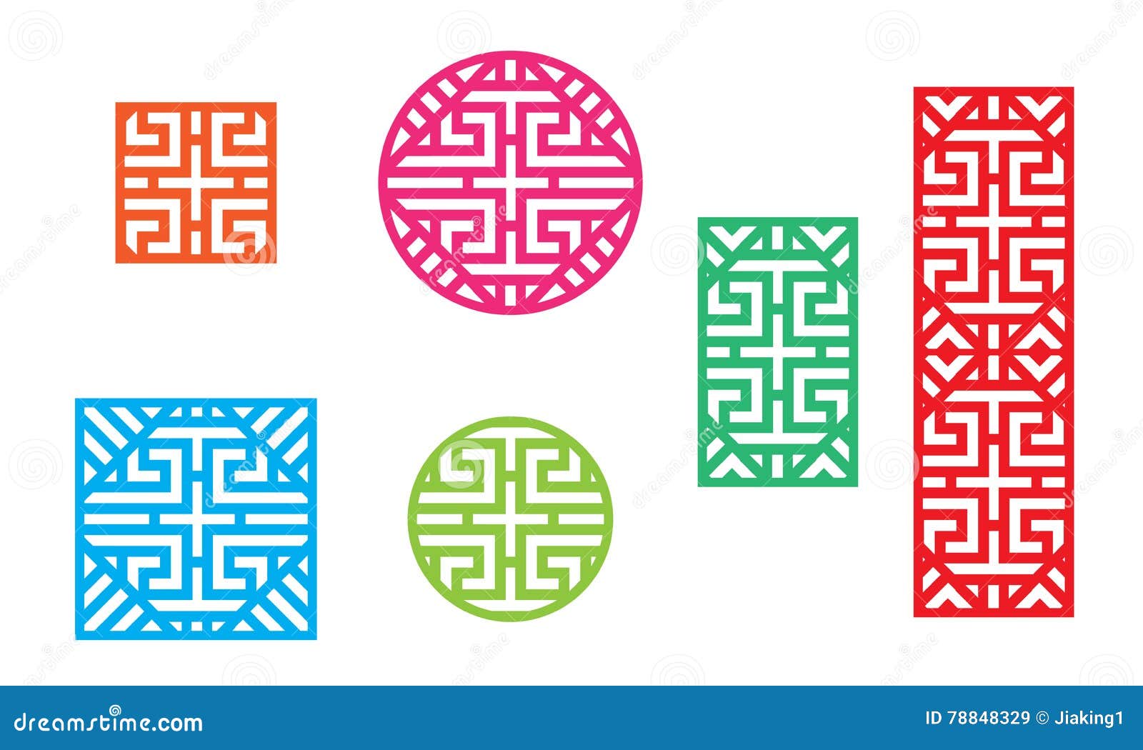 Chinese Pattern Frame for Window and Fence Stock Vector - Illustration ...