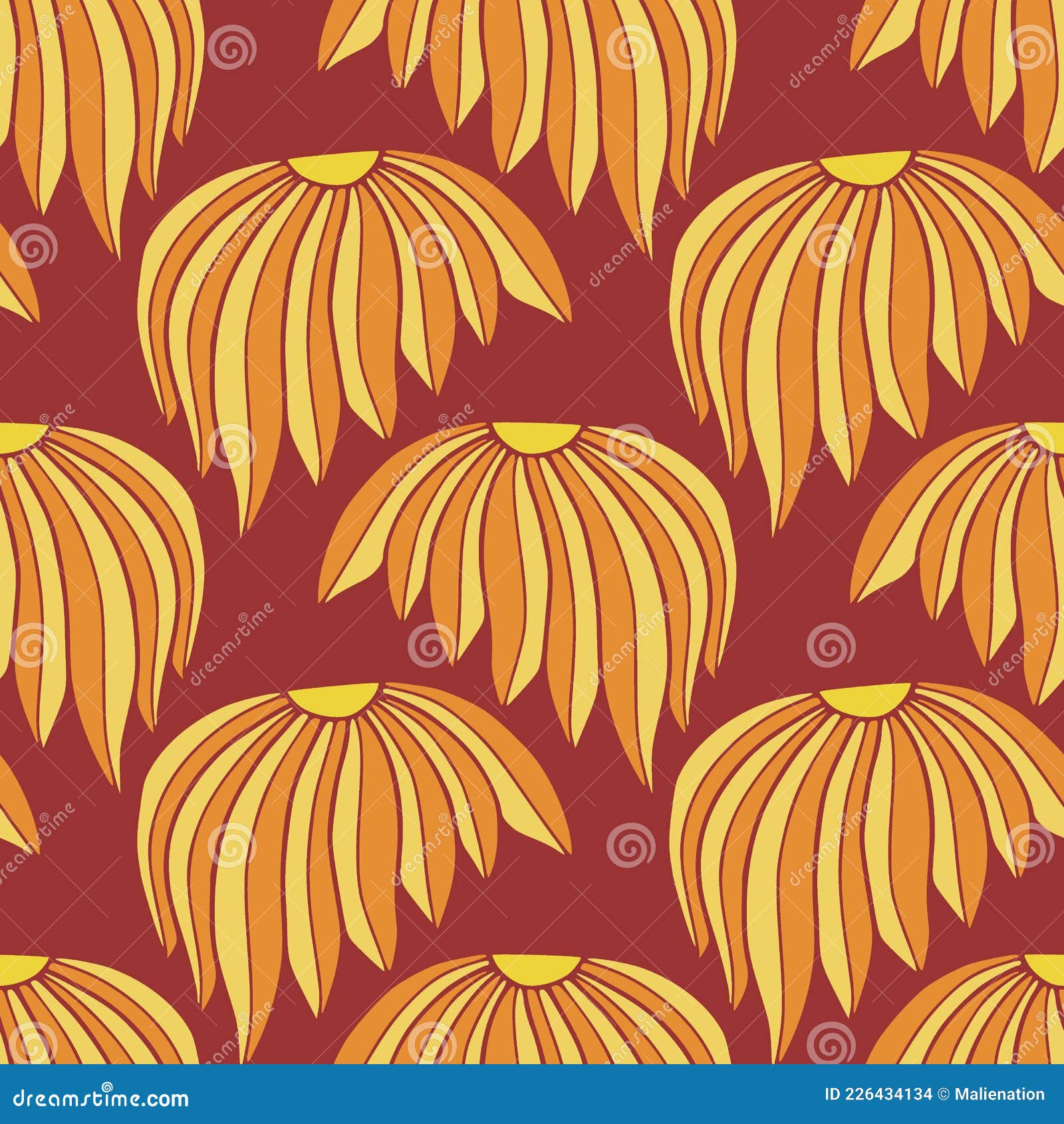 Chinese Pattern in Red and Yellow Colors for Textile Design ...