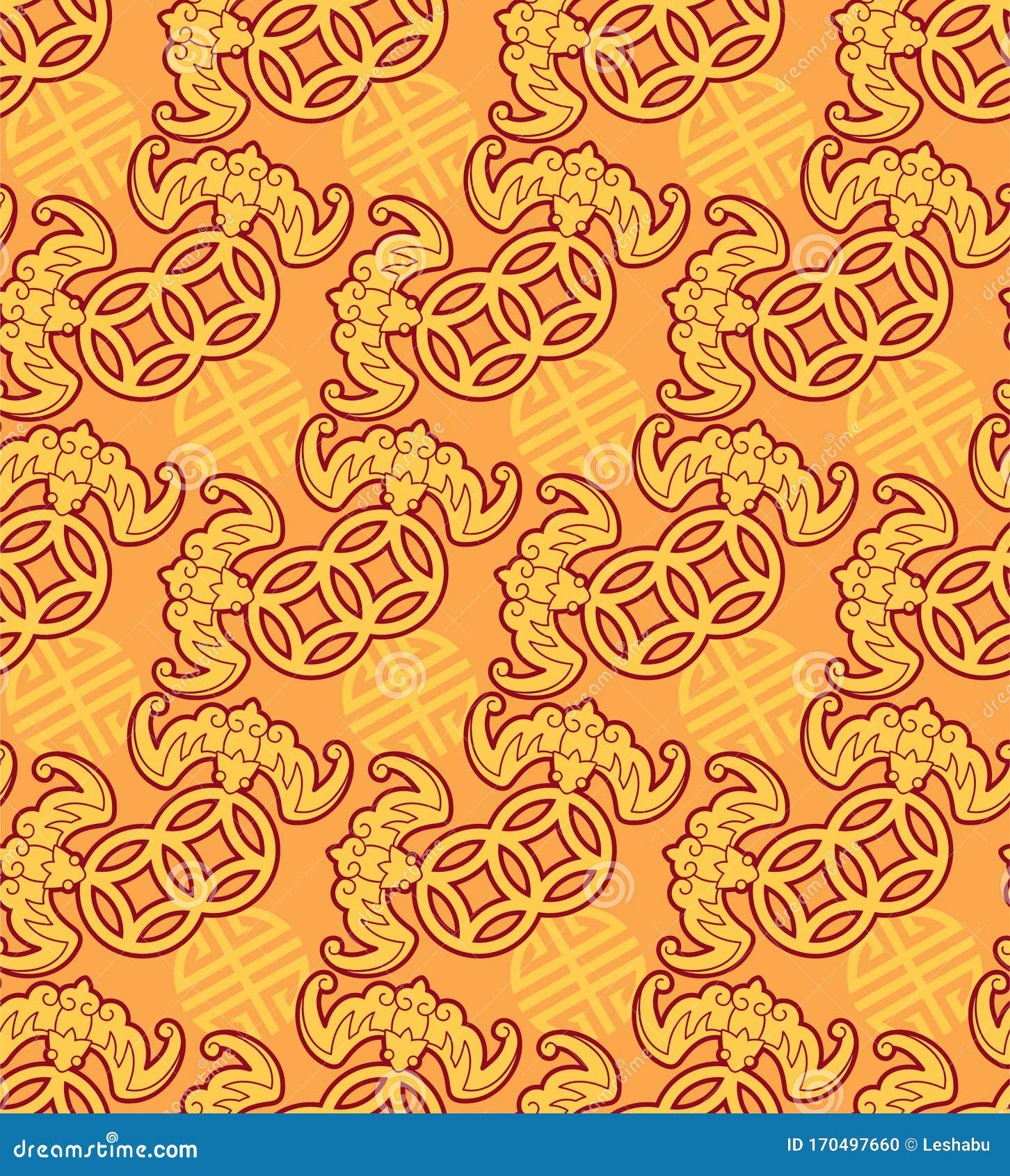 Chinese Pattern - Seamless Tile with Bats, Background, Wallpaper ...