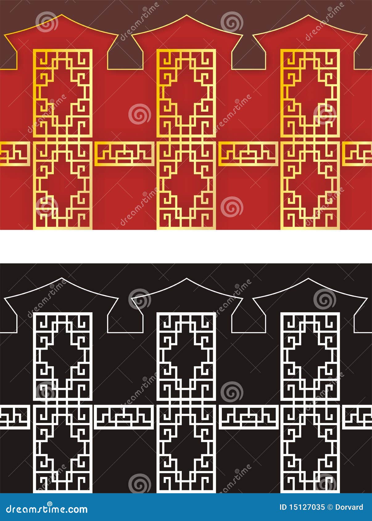 Chinese patterns stock vector. Illustration of drawing - 15127035