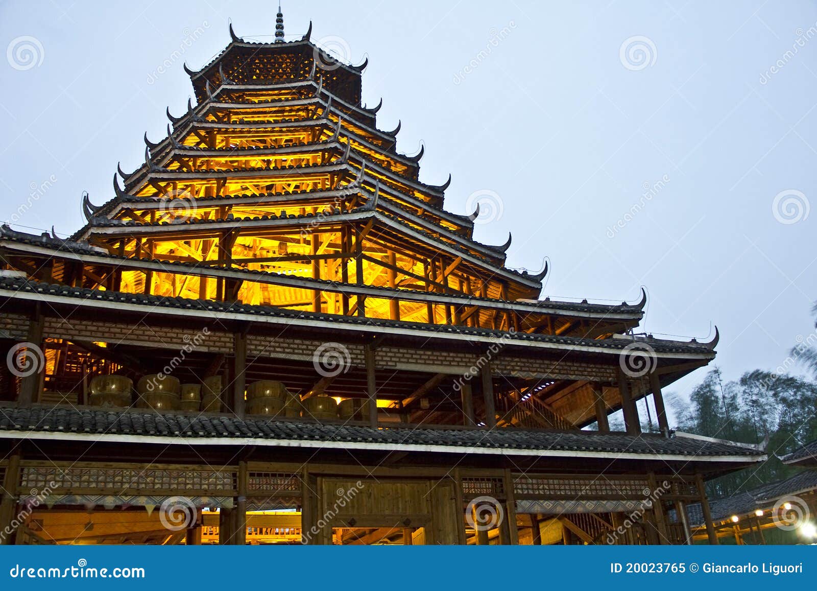 Chinese pavilion stock image. Image of architecture, park - 20023765