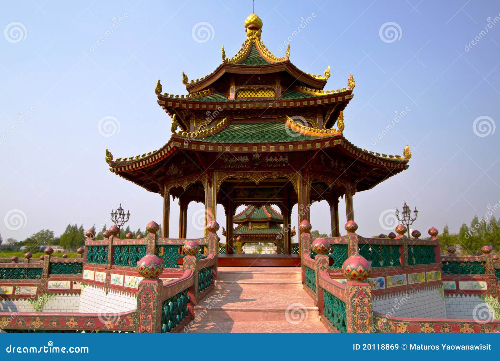 Chinese pavilion stock image. Image of temple, oriental - 20118869