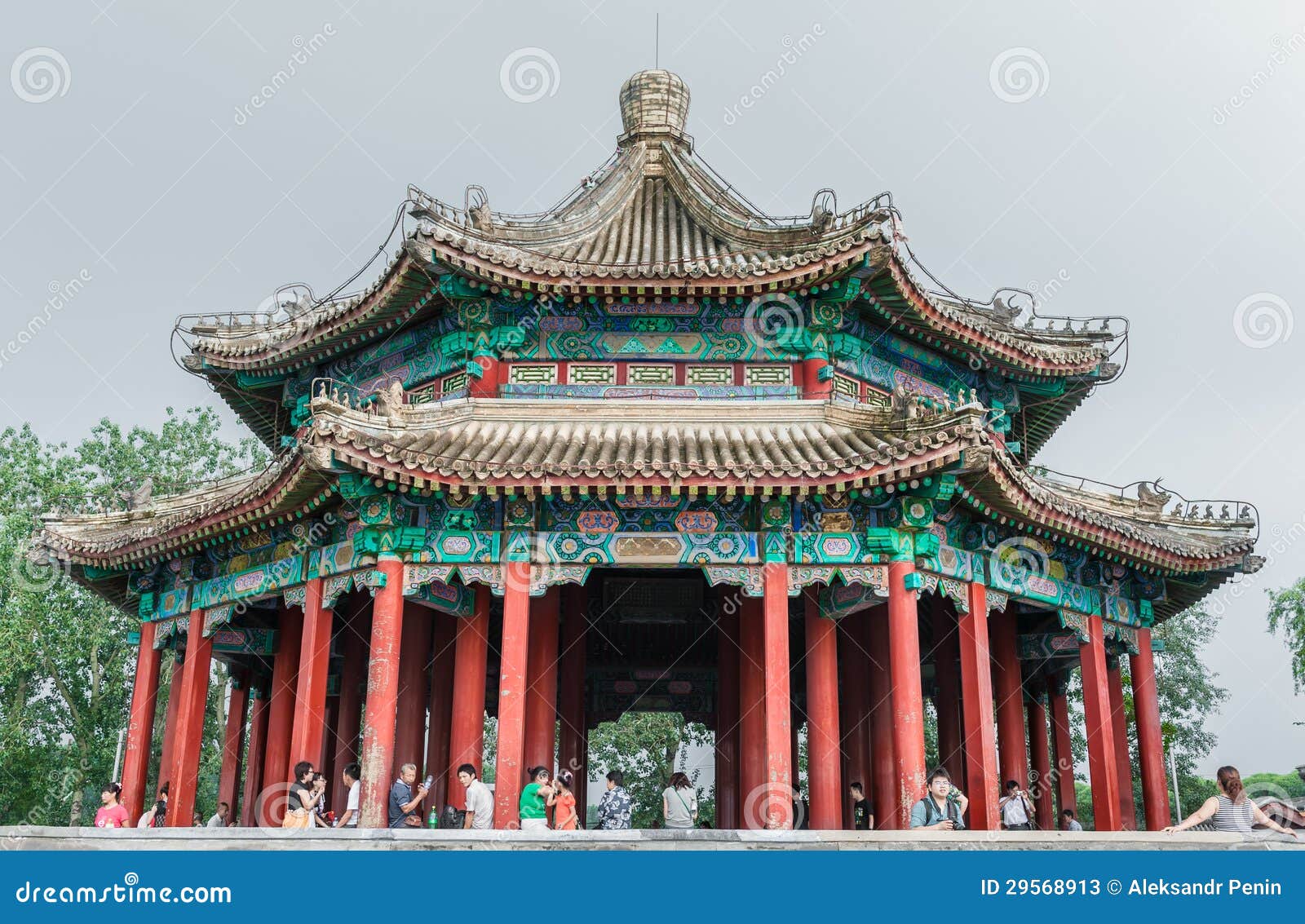Chinese pavilion editorial stock photo. Image of summer - 29568913