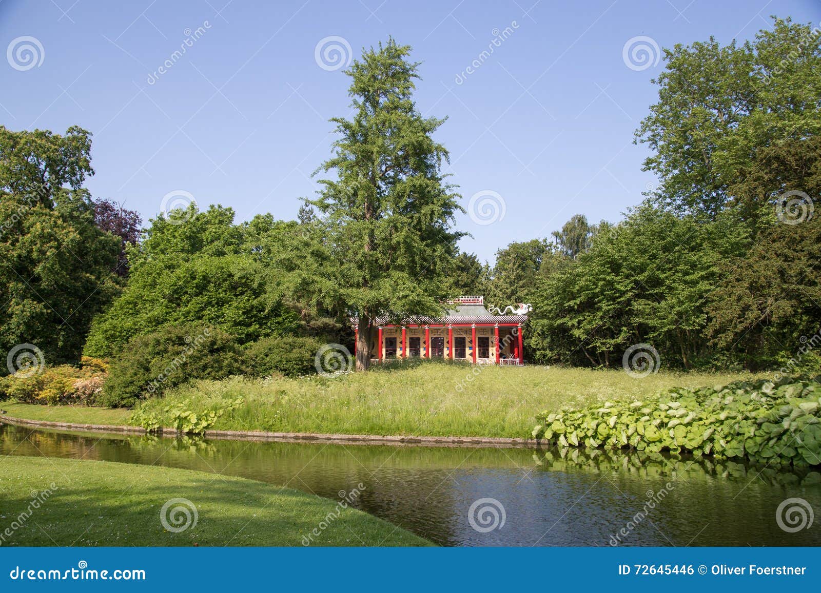 Chinese Pavilion in Frederiksberg Park, Denmark Stock Photo - Image of ...