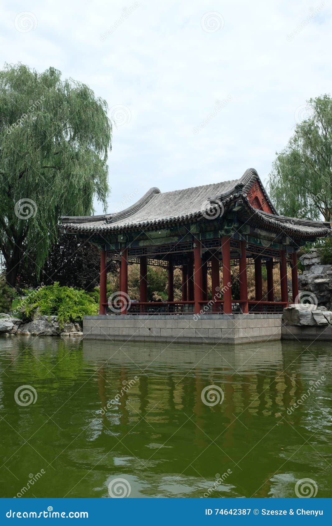 Chinese Pavilion stock image. Image of historical, china - 74642387