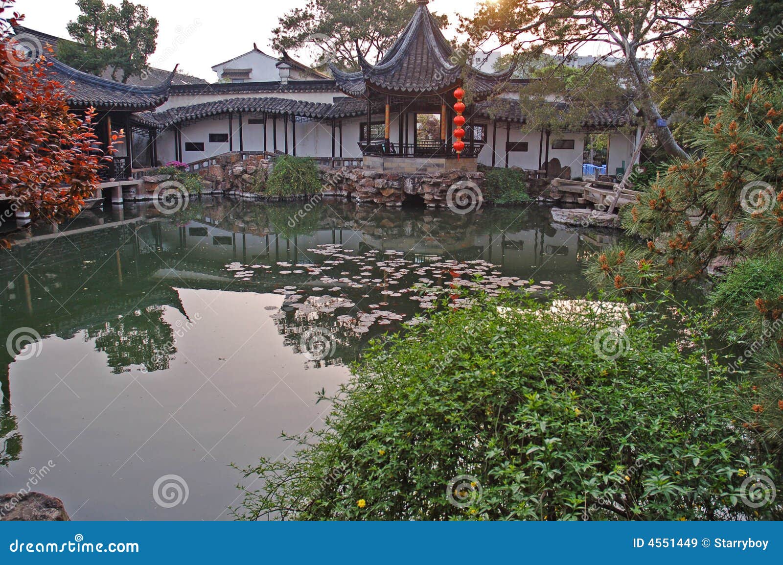 Chinese Pavilions stock image. Image of bonsai, architecture - 4551449