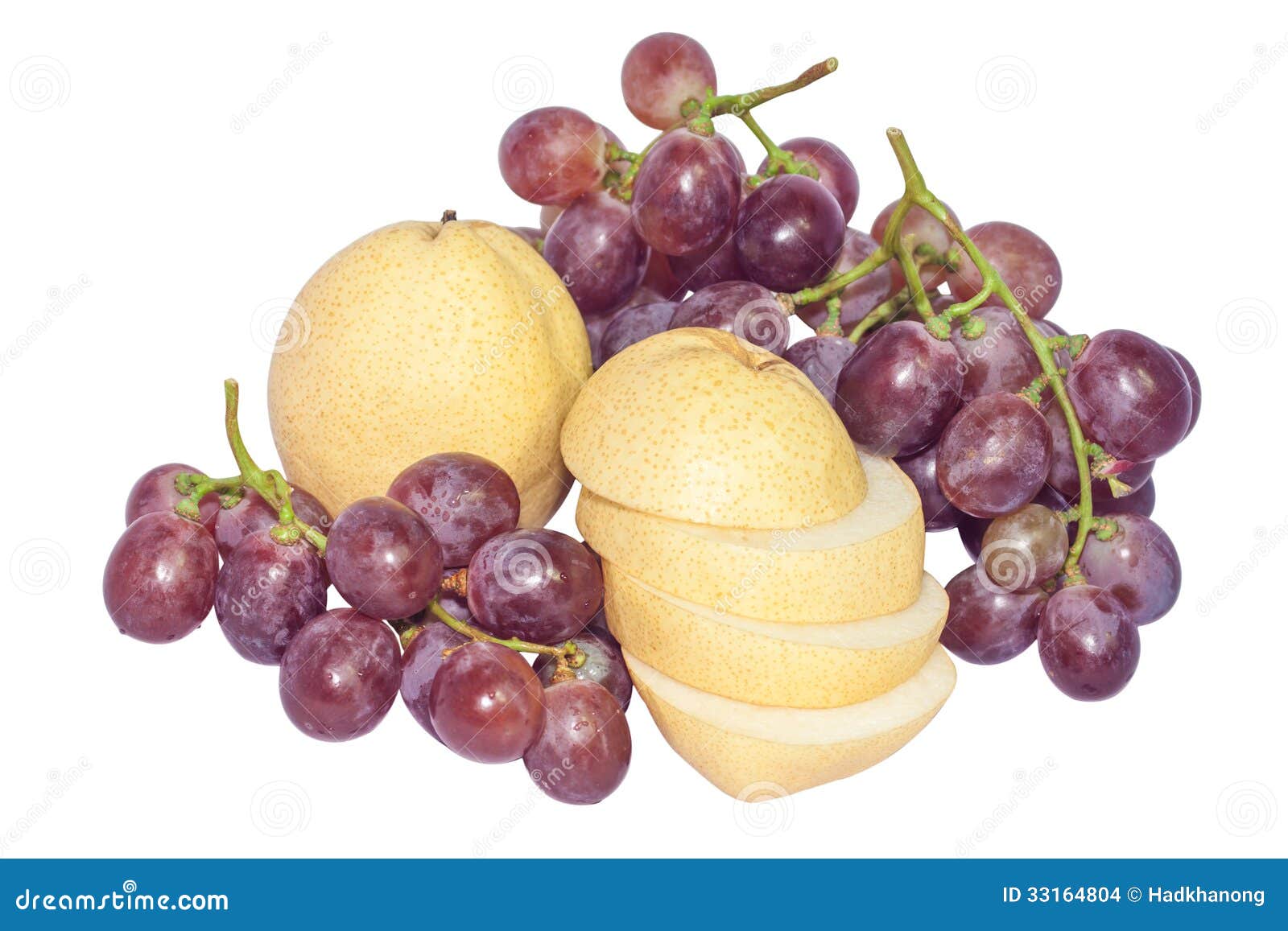 Chinese peer en druif stock foto. Image of bloem, zoet - 33164804