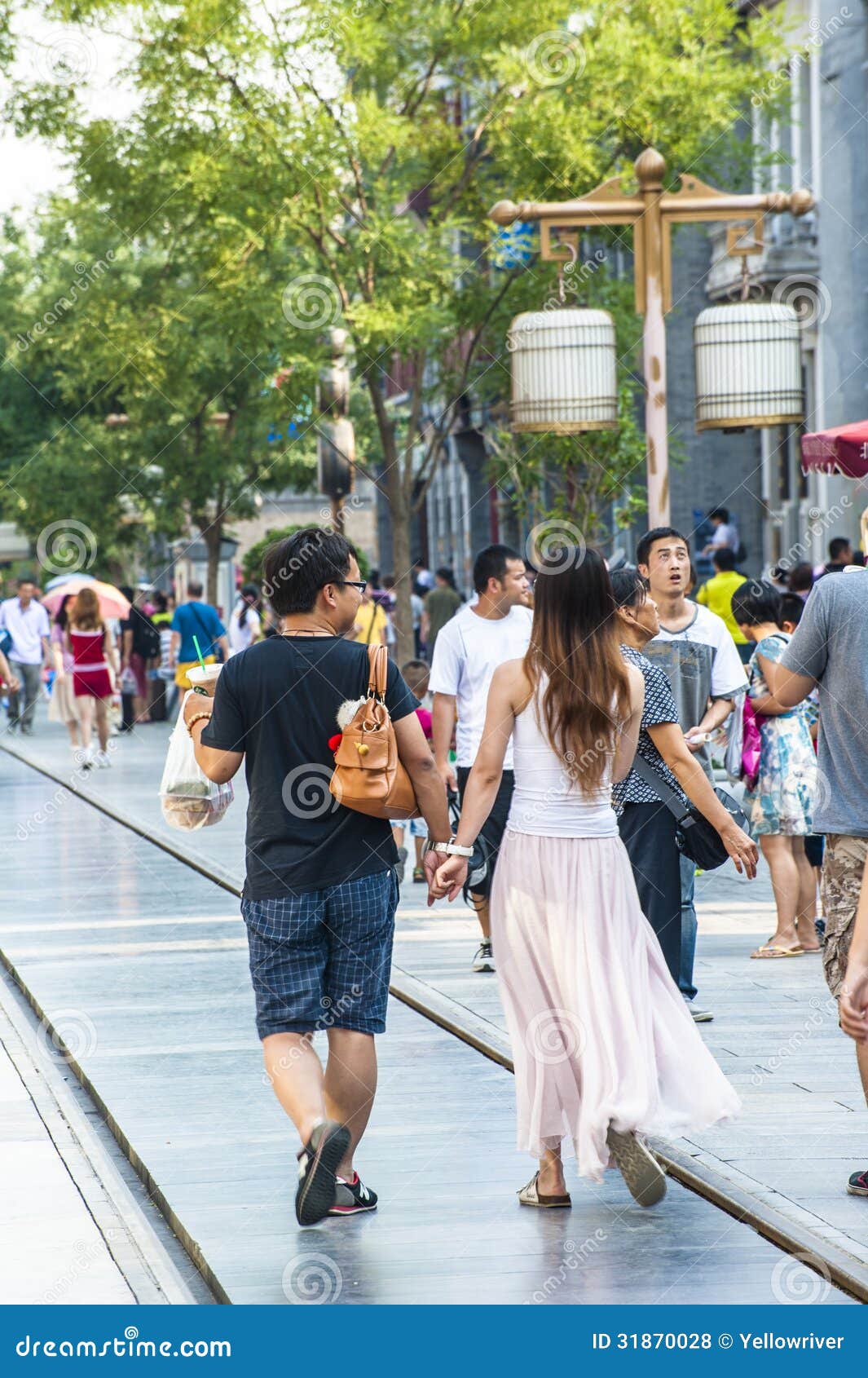 Chinese People Walking on the Street Editorial Stock Photo - Image of ...