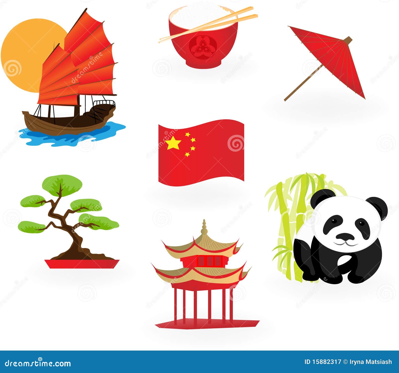 Chinese pictogrammen. vector illustratie. Illustration of manier - 15882317