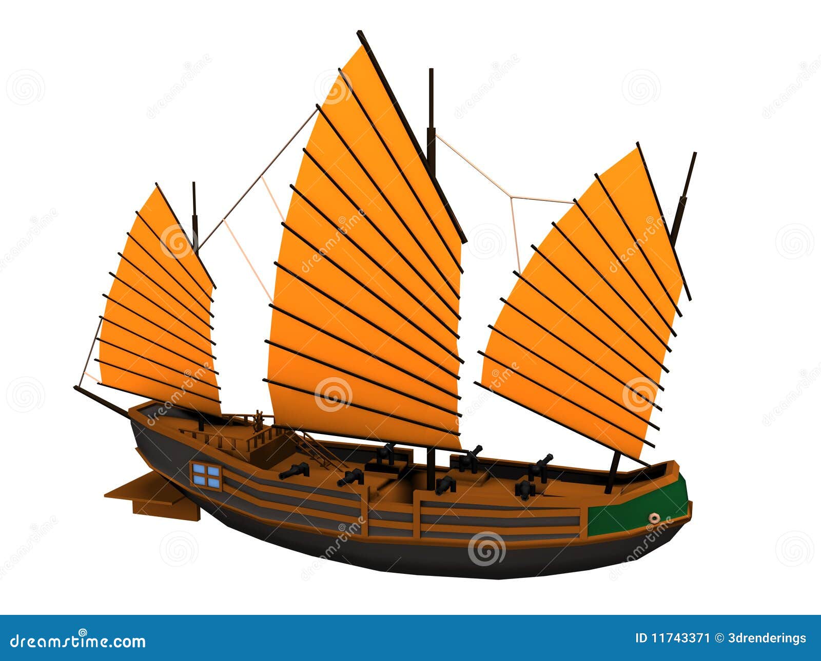 Chinese Pirate Ship Stock Image - Image: 11743371