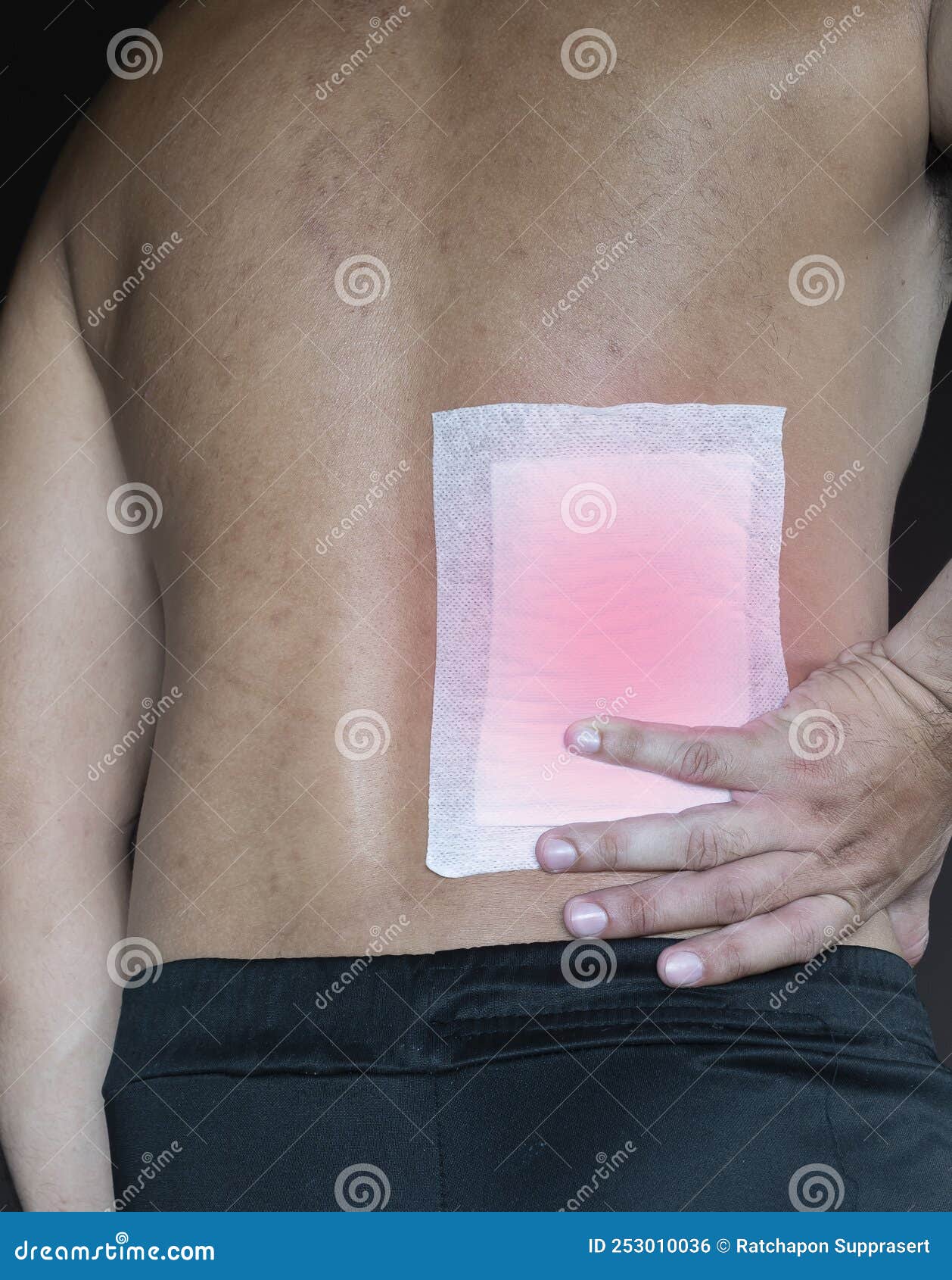 Chinese Plaster Stick on Skin Back Man To Release Sprain Stock Photo ...