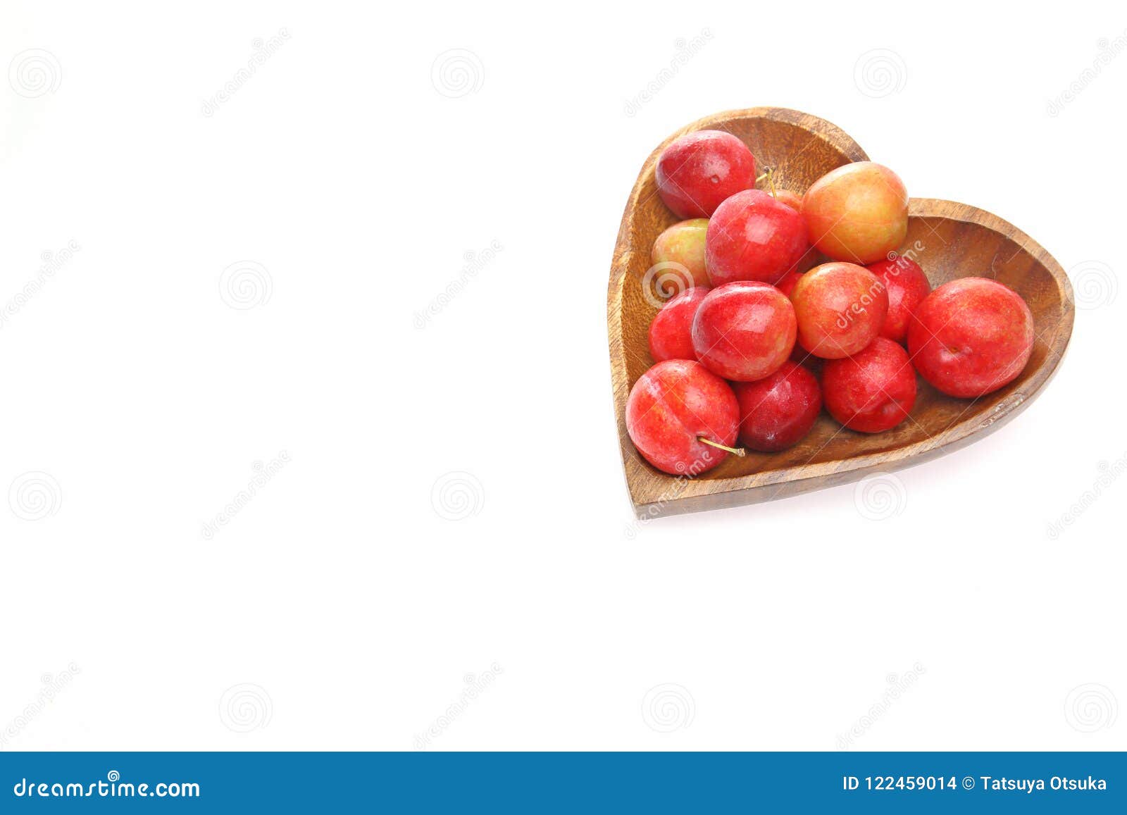 Chinese Plums on the Heart Shape Plate Stock Photo - Image of ripe ...