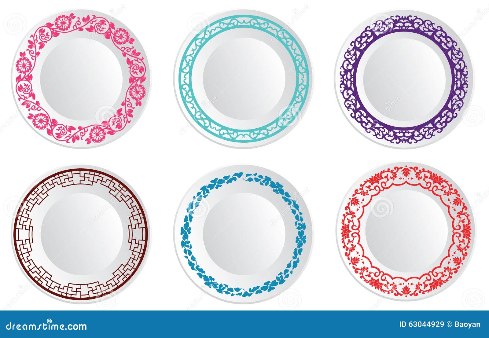 Chinese porcelain plate stock vector. Illustration of vector - 63044929