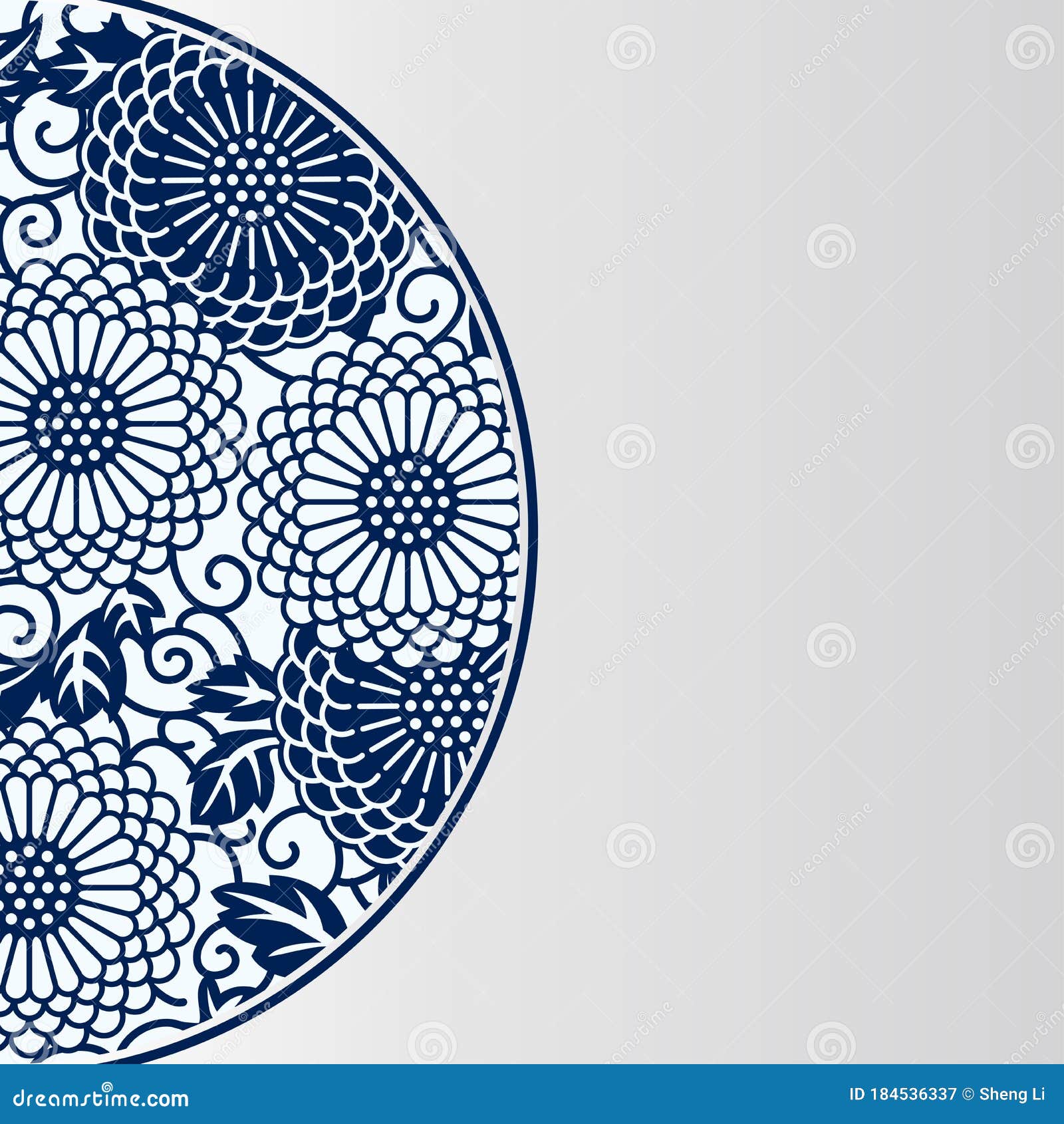 The Chinese Porcelain Style Background Stock Vector - Illustration of ...