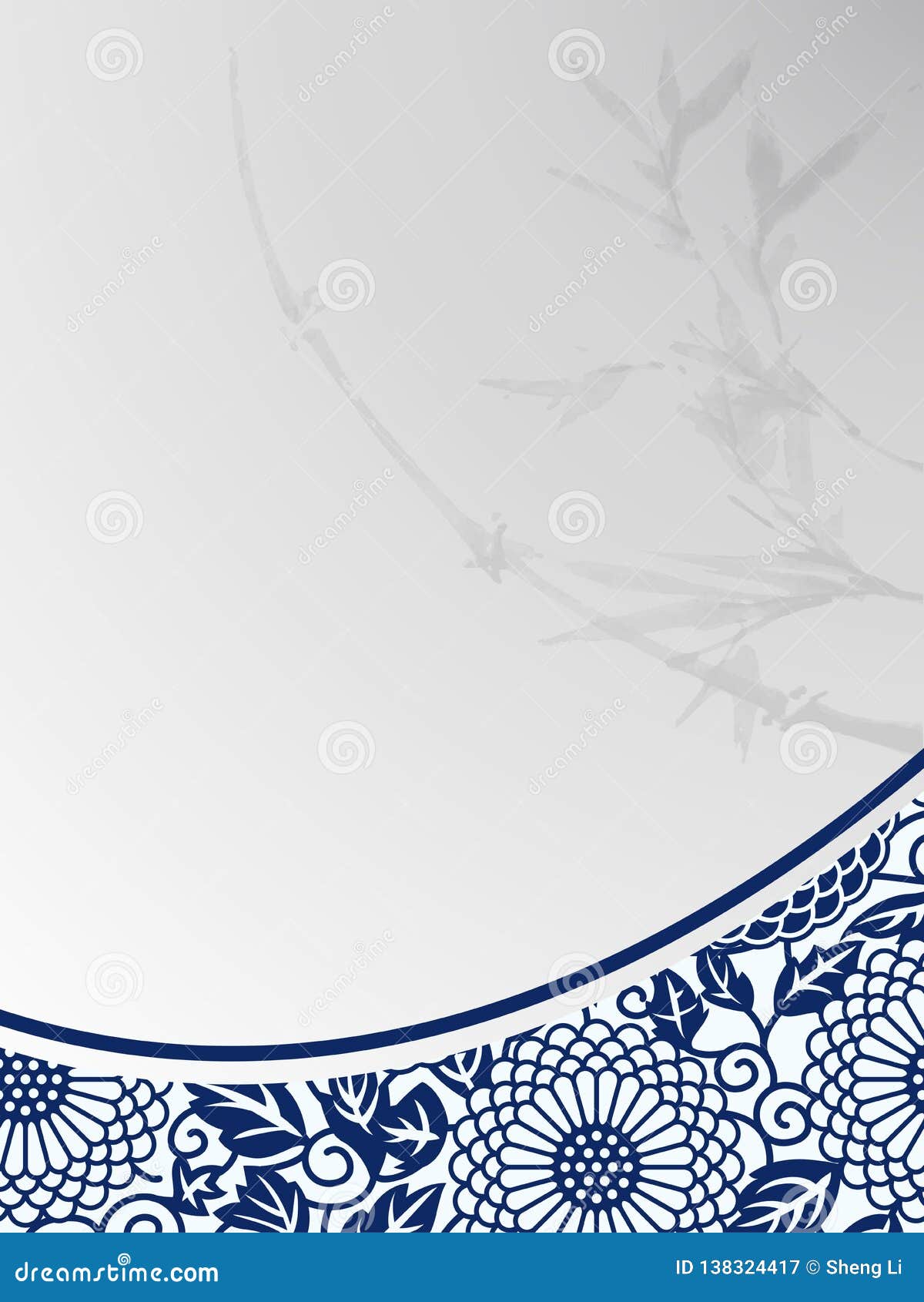 Chinese Porcelain Style Background, with the Bamboo Texture Stock ...
