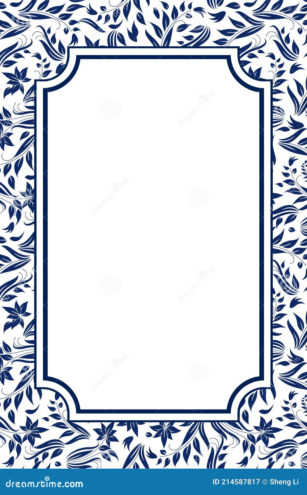 Chinese Porcelain Style Background, Template, the Flowers Patterns ...