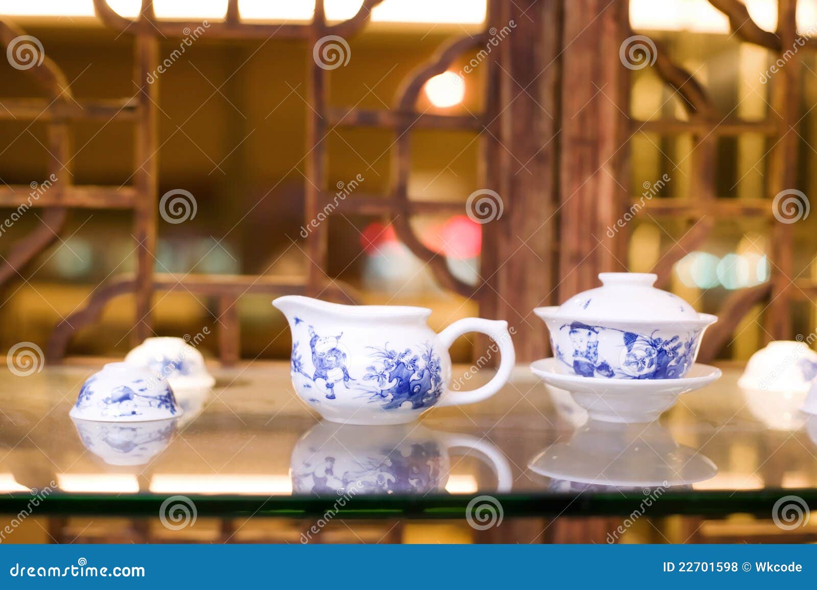 Chinese porcelain tea set stock photo. Image of oriental - 22701598