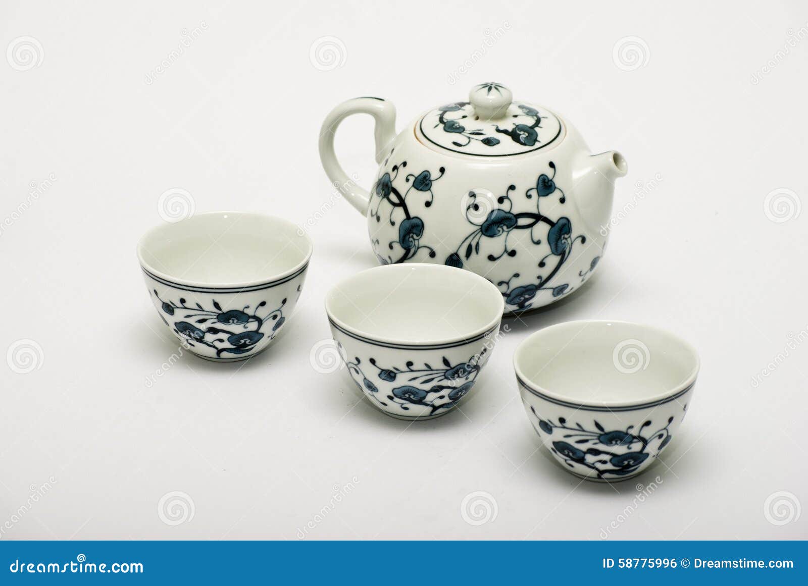 Chinese porcelain tea set stock photo. Image of chinese - 58775996