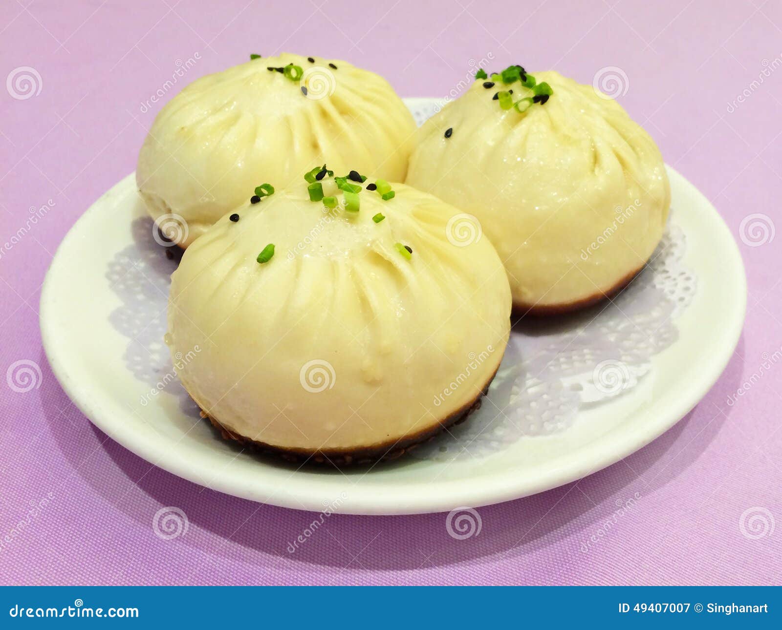 Chinese pork bun, dim sum stock image. Image of pork - 49407007