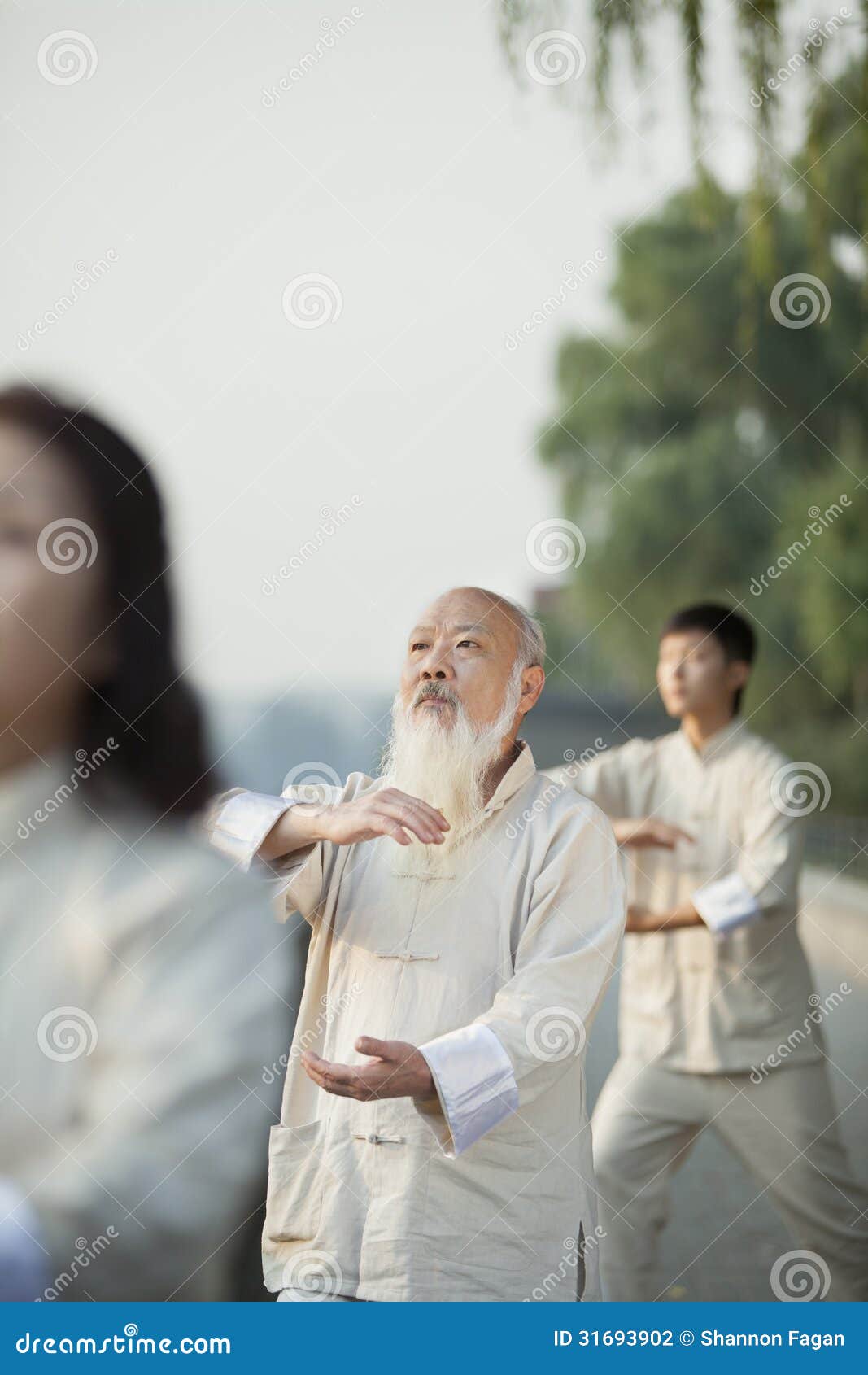 Chinese Practicing Tai Ji stock photo. Image of activity - 31693902