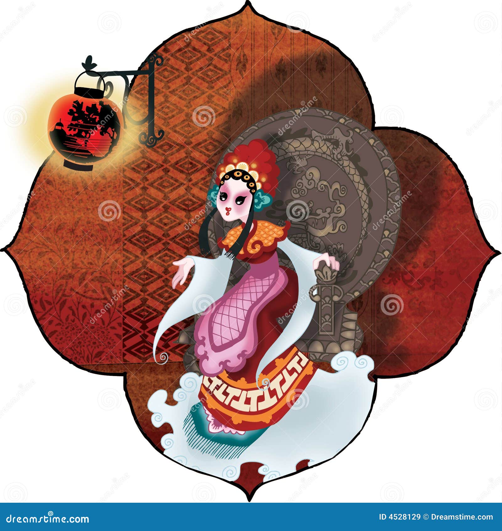 Chinese princess stock illustration. Illustration of ancient - 4528129
