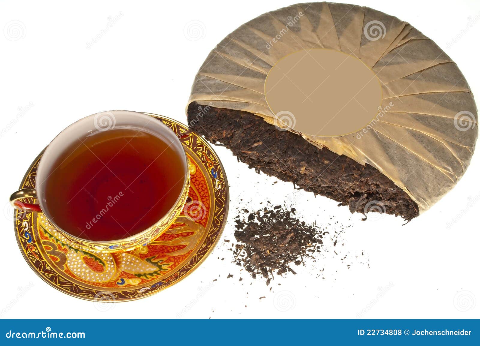 Chinese Pu-Erh tea stock photo. Image of yunnan, macro - 22734808