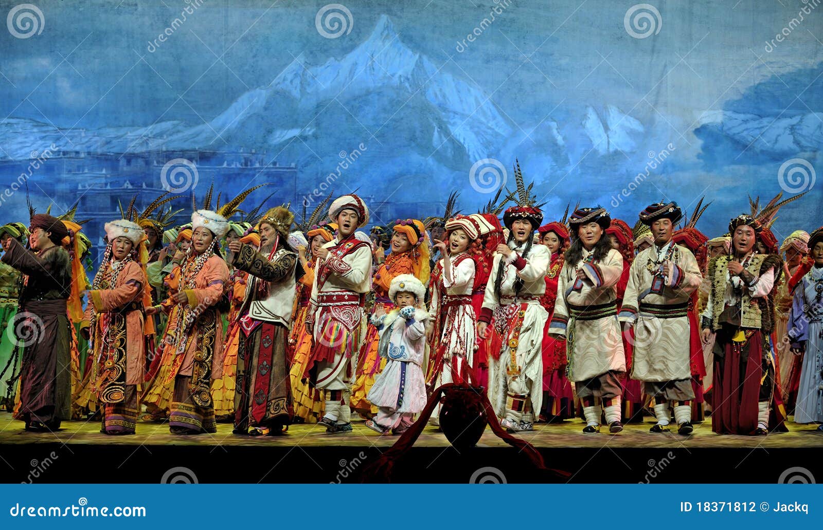 Chinese Qiang ethnic dance editorial photography. Image of minority ...