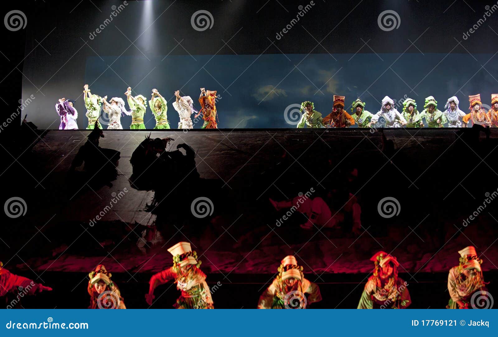 Chinese Qiang Ethnic Dancers Editorial Photo - Image of custom, male ...