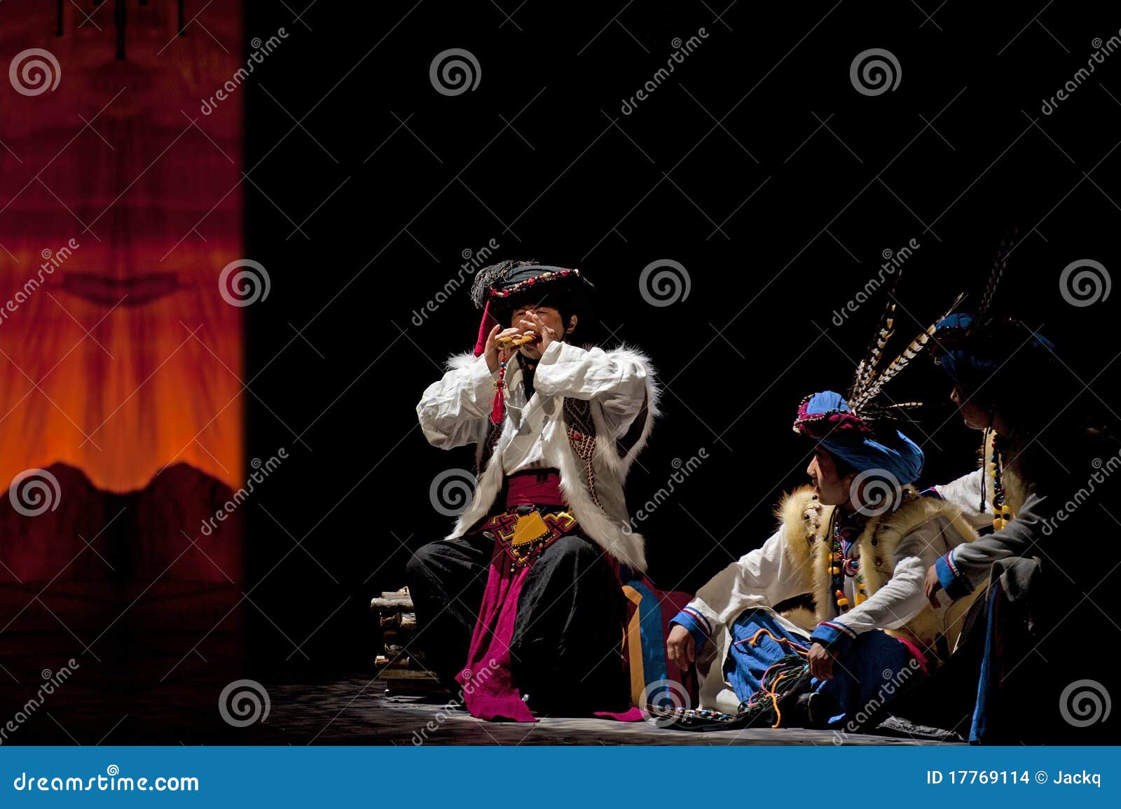 Chinese Qiang ethnic music editorial stock image. Image of emotion ...