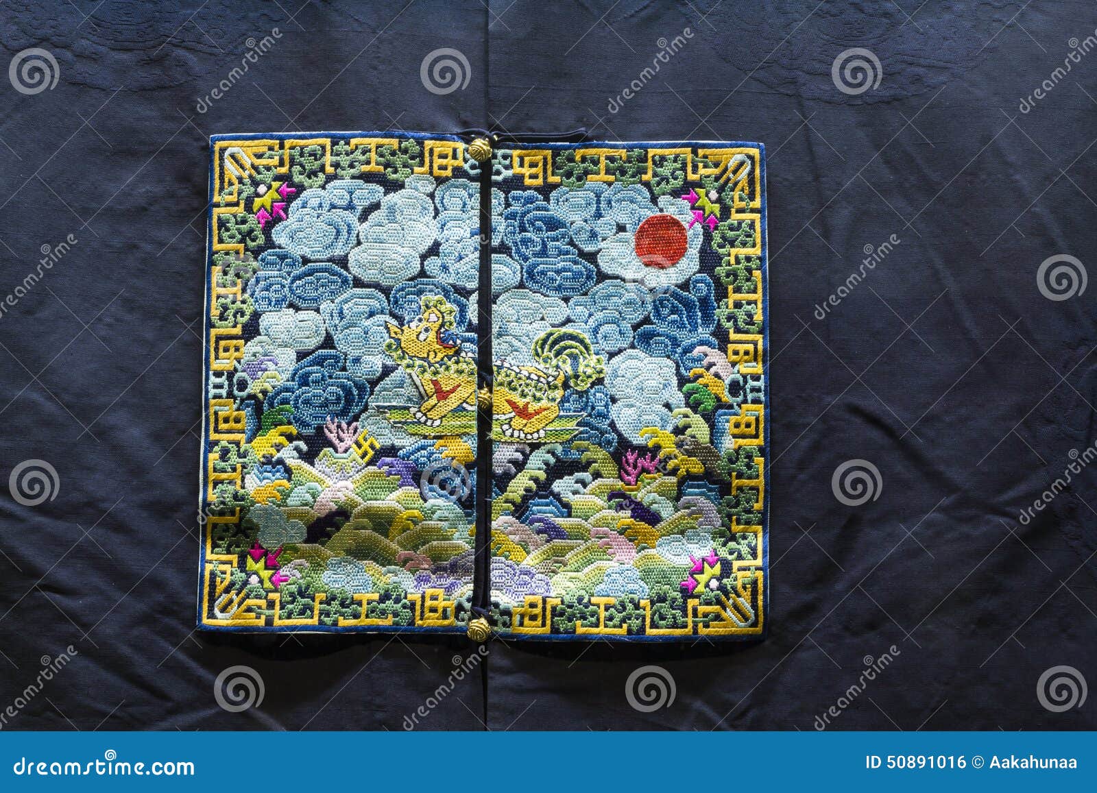 Chinese Qing Dynasty Official Uniform Pattern Stock Photo - Image of ...