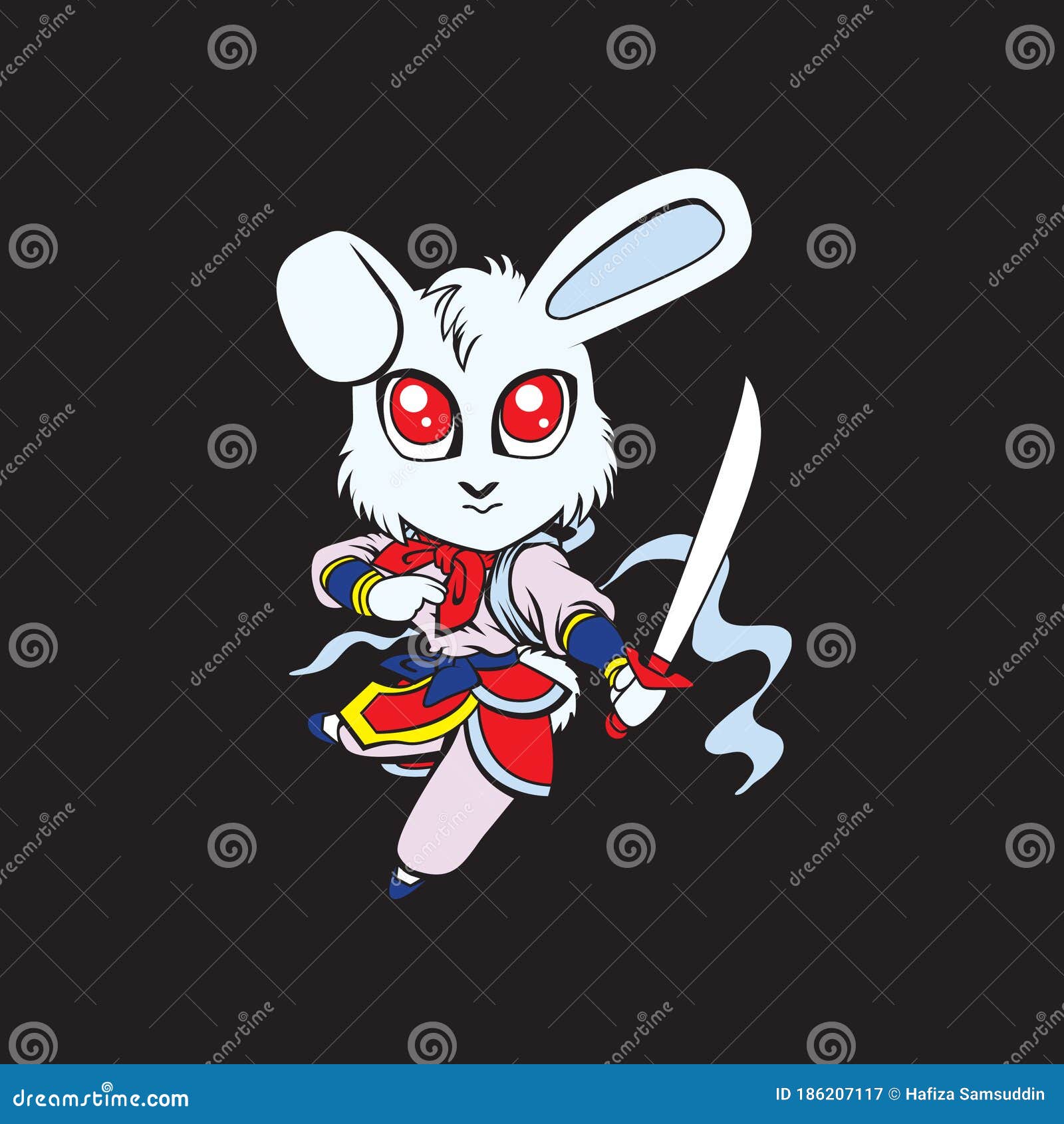 Chinese Rabbit Zodiac. Vector Illustration Decorative Design Stock ...