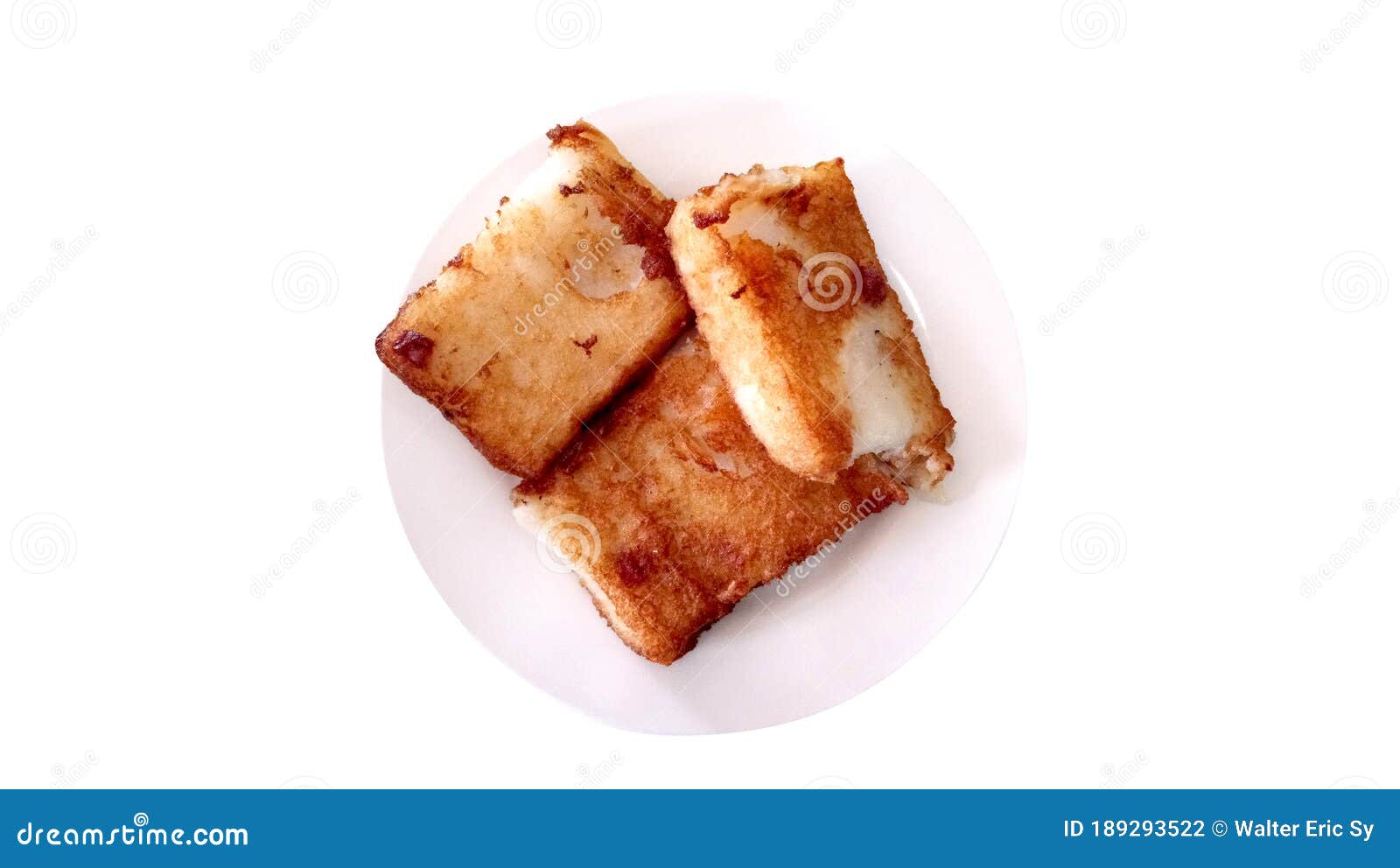 Chinese Radish Cake on Small Plate Stock Photo - Image of brown, fried ...
